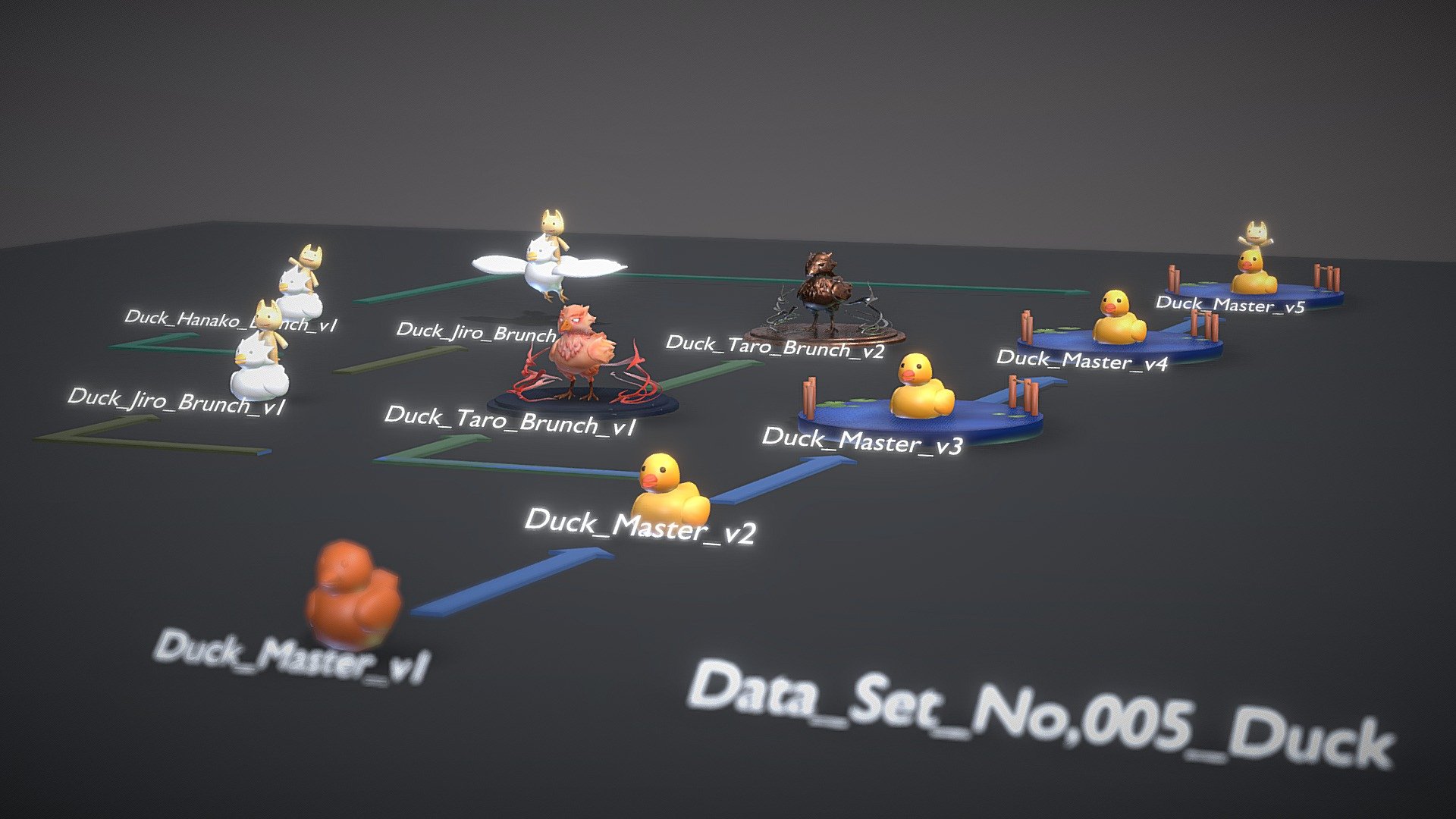 Duck-Evolution - 3D model by kazukisakamoto [beeacdb] - Sketchfab