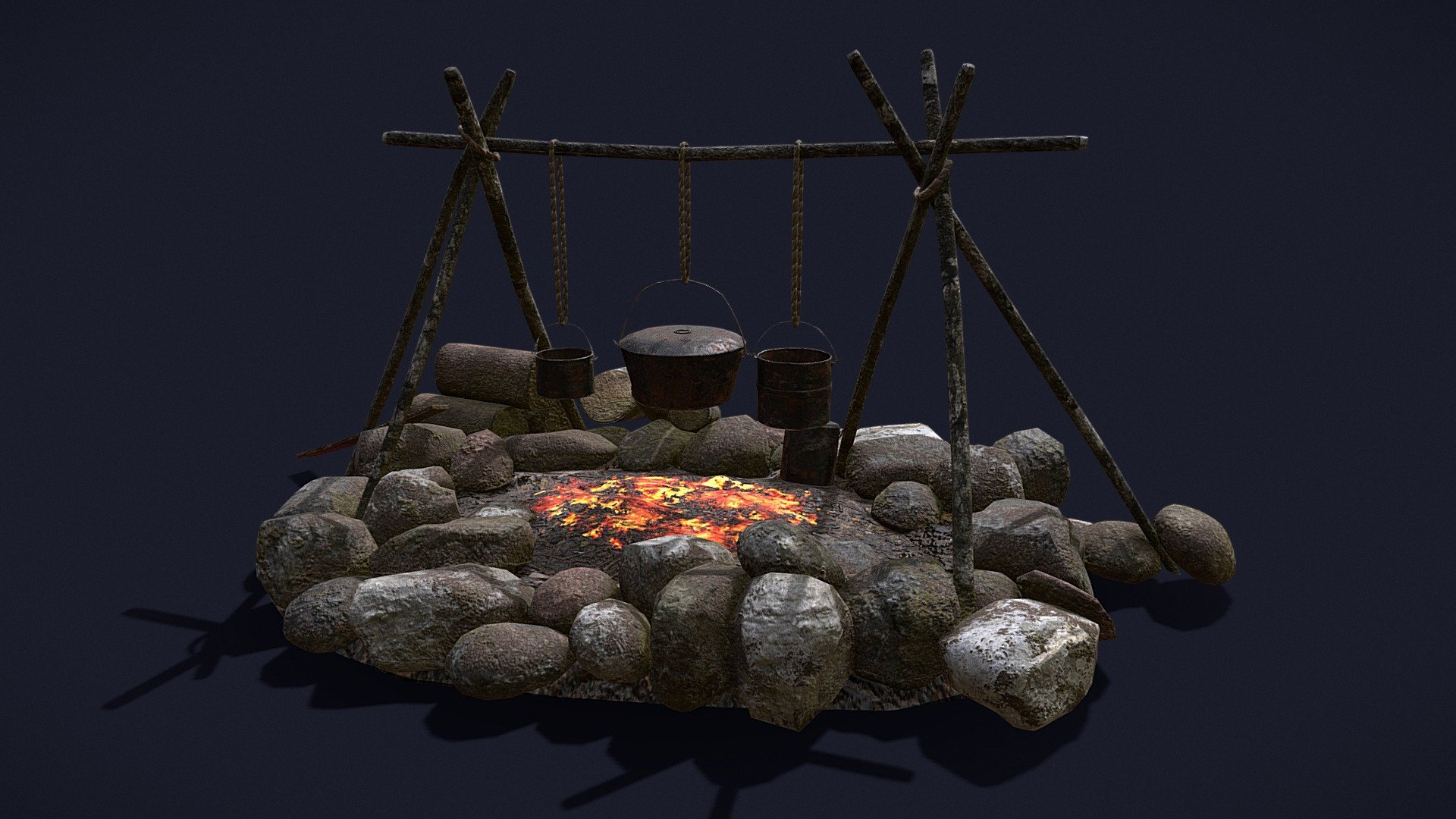 Camping Fire Pit - Buy Royalty Free 3D model by GetDeadEntertainment ...