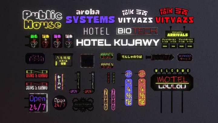 Signboard 3D models - Sketchfab