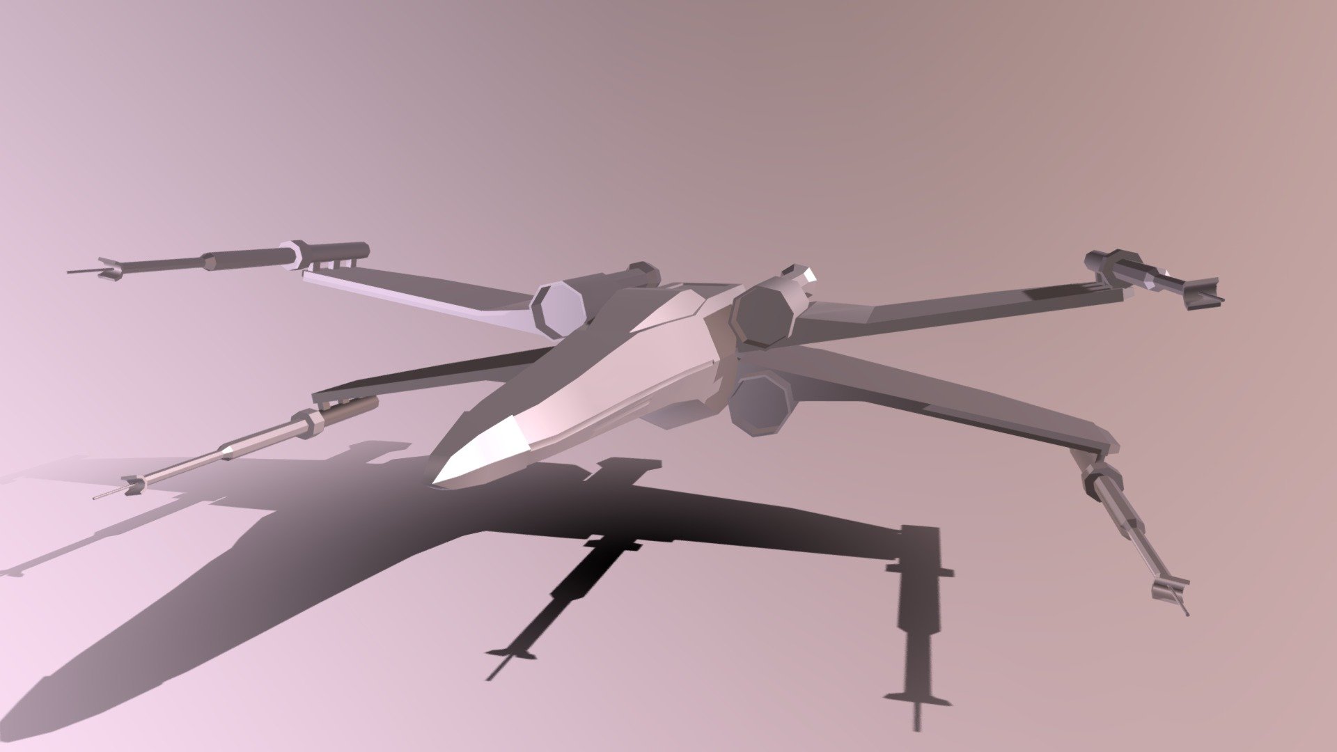 Low Poly X-wing - 3D model by Jan Esch (@Njan) [bef4287] - Sketchfab
