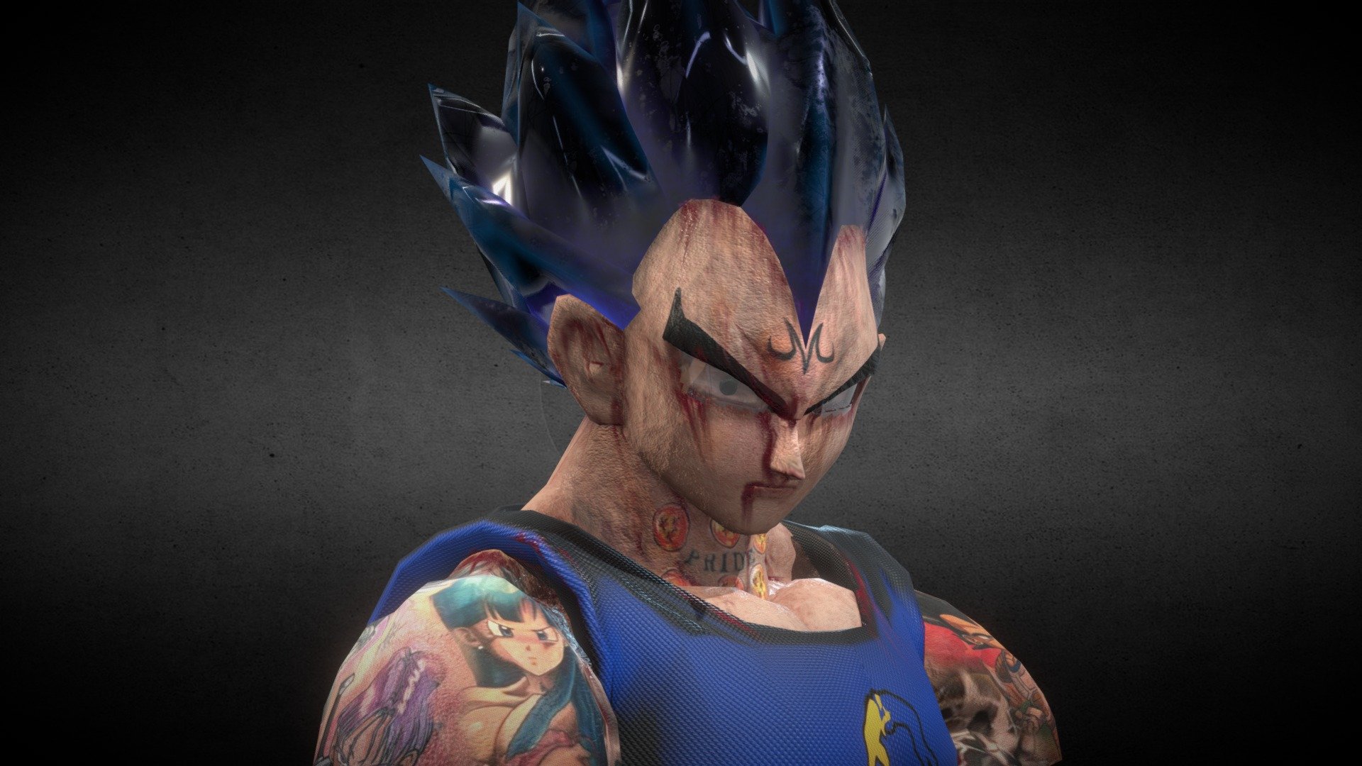 FanArt Vegeta - 3D model by Marcin.Kwiatkowski [befb32d] - Sketchfab