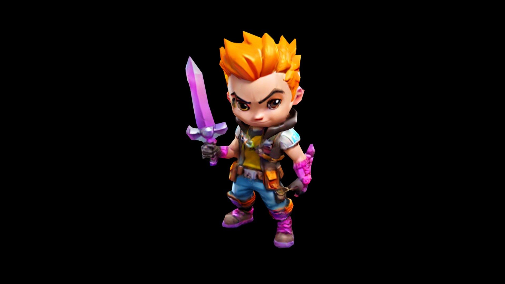 "Fighters pose A brave warrior stands ready for - Download Free 3D ...