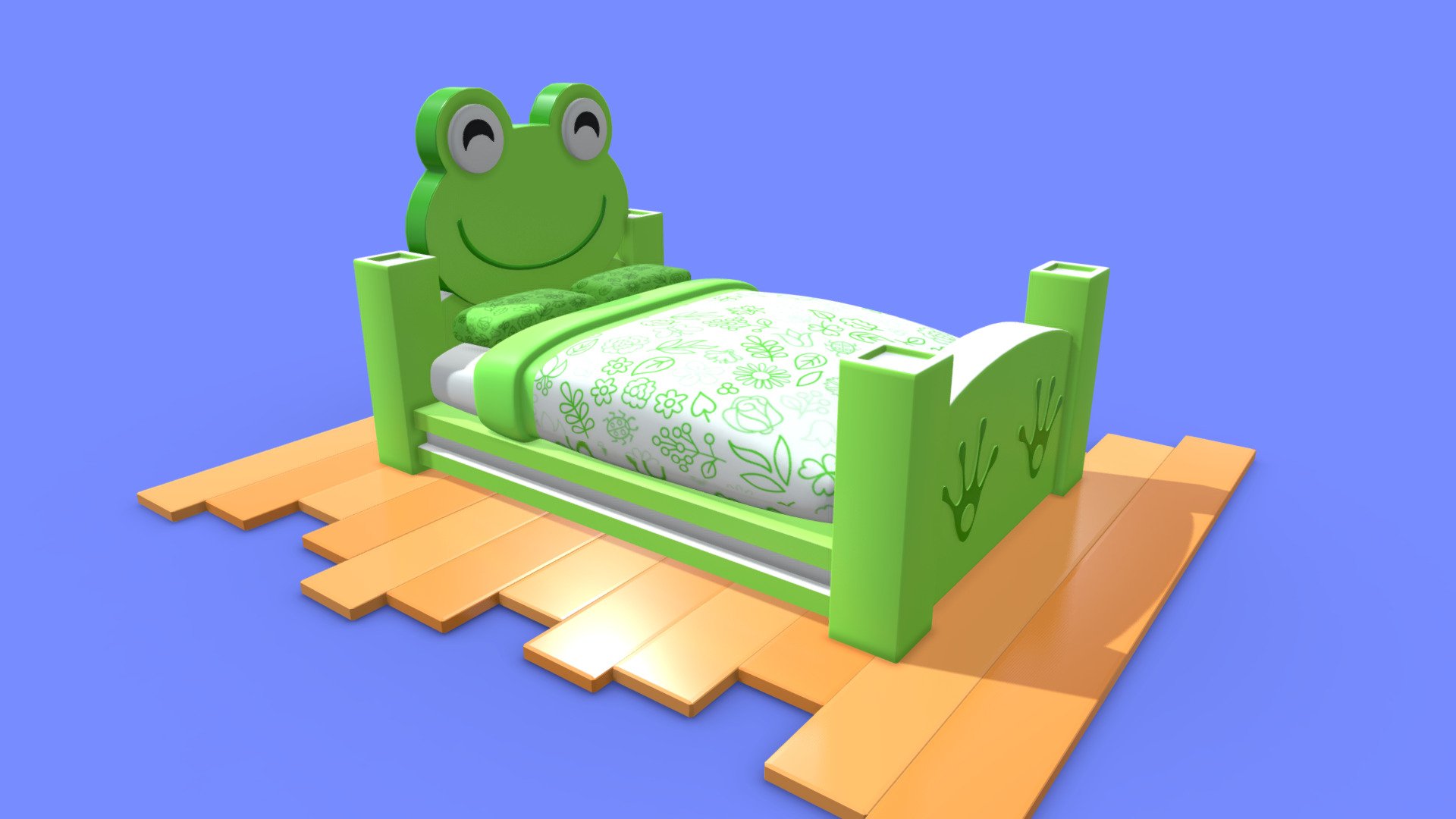 Bed 3D - 3D model by Patroclo96 [bf122f1] - Sketchfab