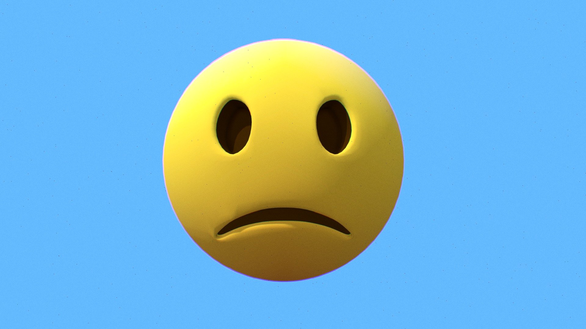 emoji disappointed cartoon Emoticon Smiley - Download Free 3D model by ...