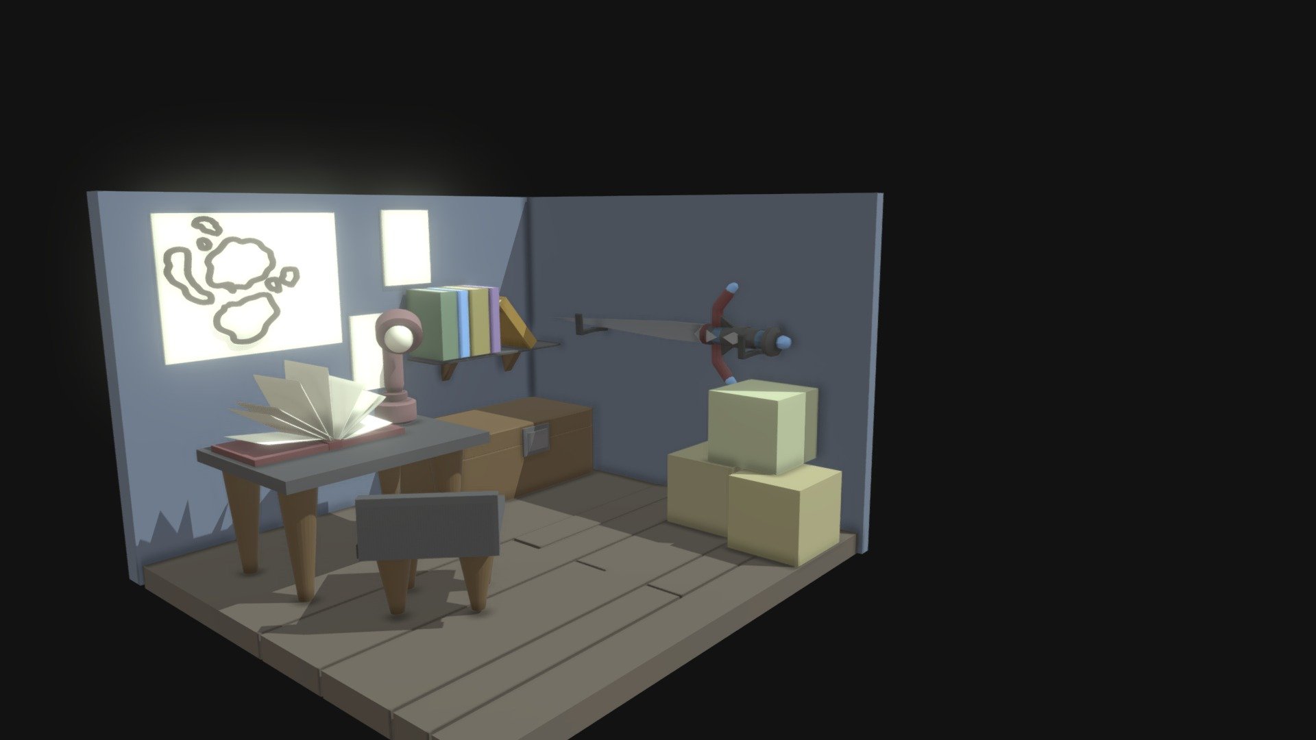 Study/Weapon Room - Download Free 3D model by PurplePerson ...