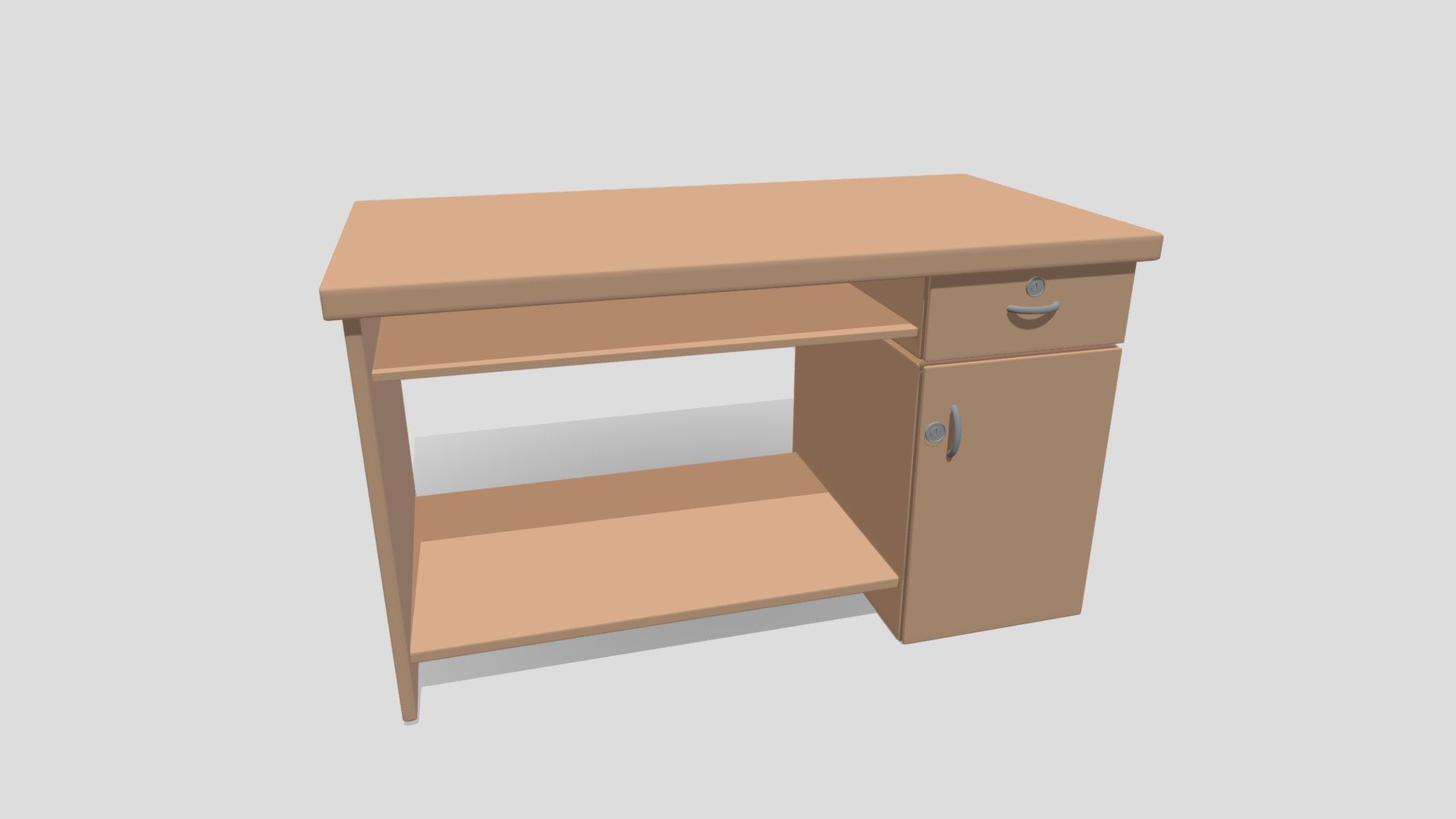Computer Table - Download Free 3D model by Chirag Panchal (@3d_kalaakar ...