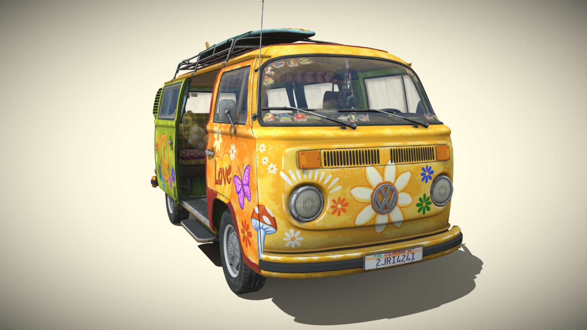 Volkswagen Transporter Van Stylized - Buy Royalty Free 3D model by ...