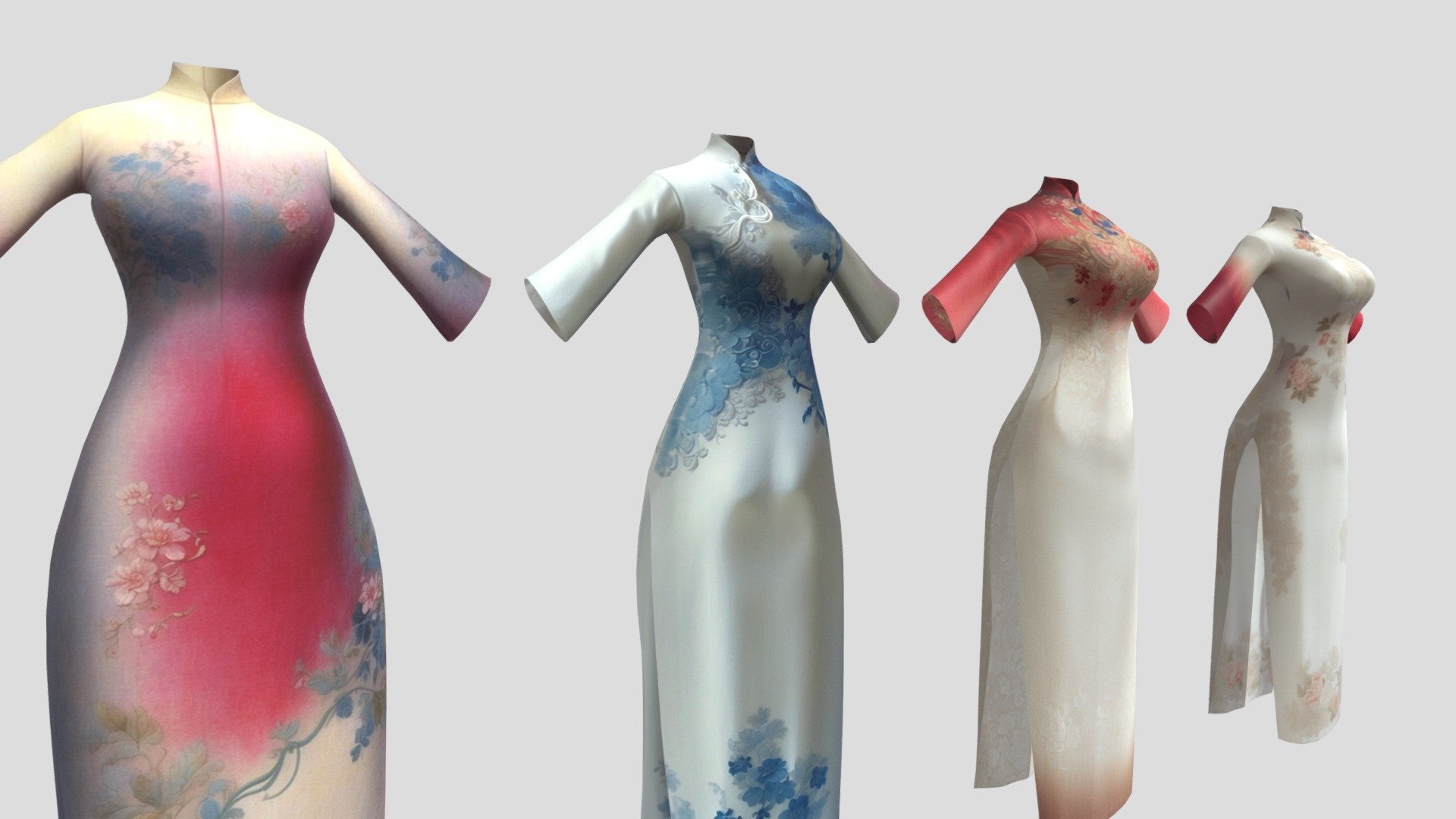 Cheongsam - Download Free 3D model by aribb (@RiceBeBe) [bf26147 ...