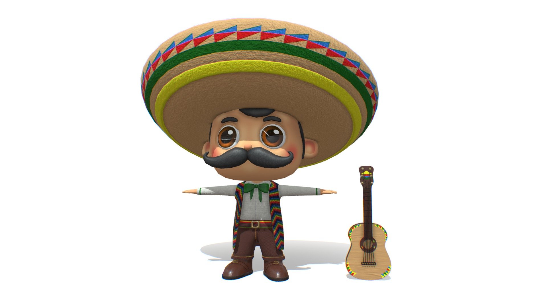 Cinco de Mayo - Mexican character - Download Free 3D model by arloopa ...