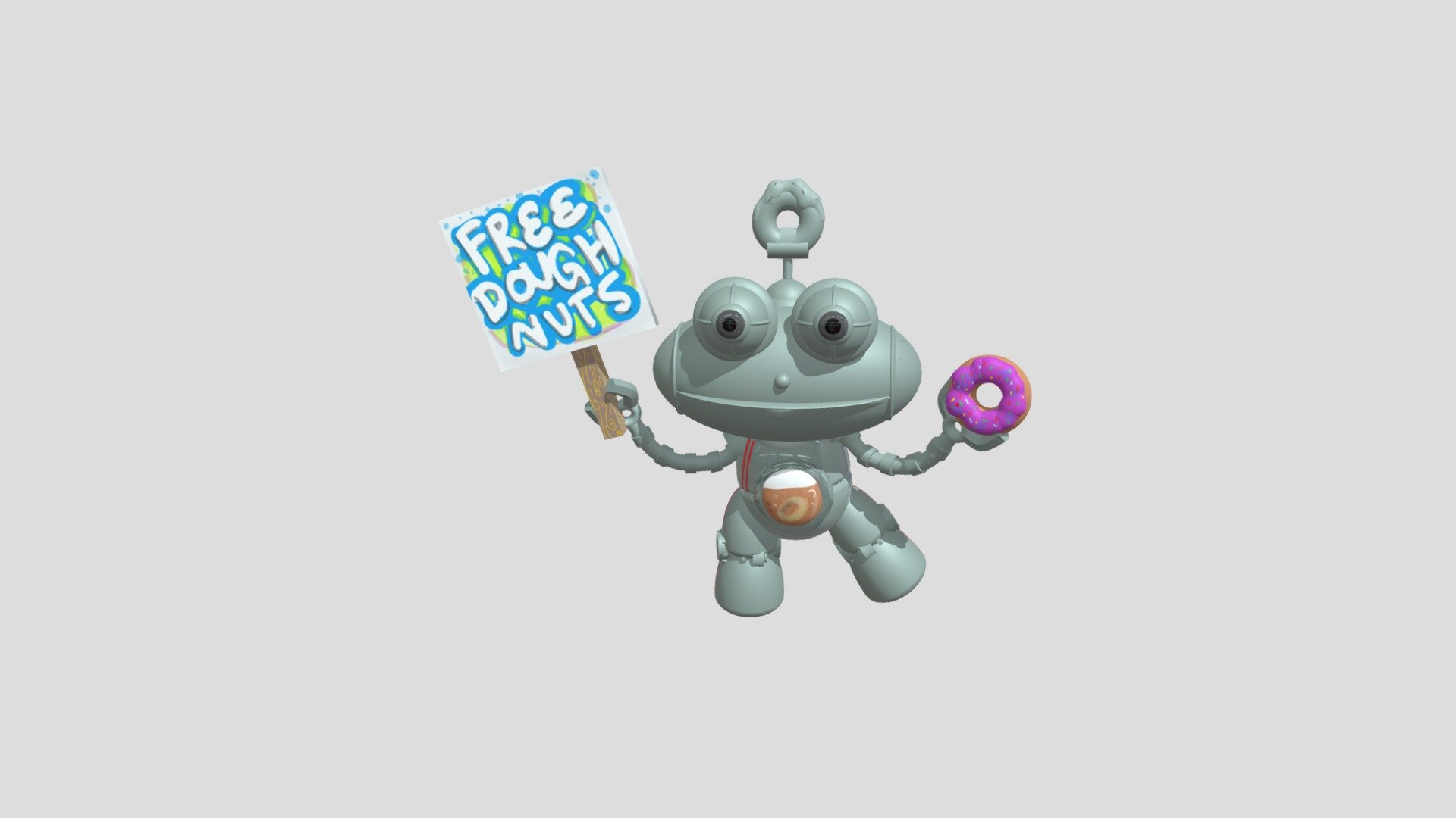 Friendly Bot - Download Free 3D model by Kercal [bf2a296] - Sketchfab