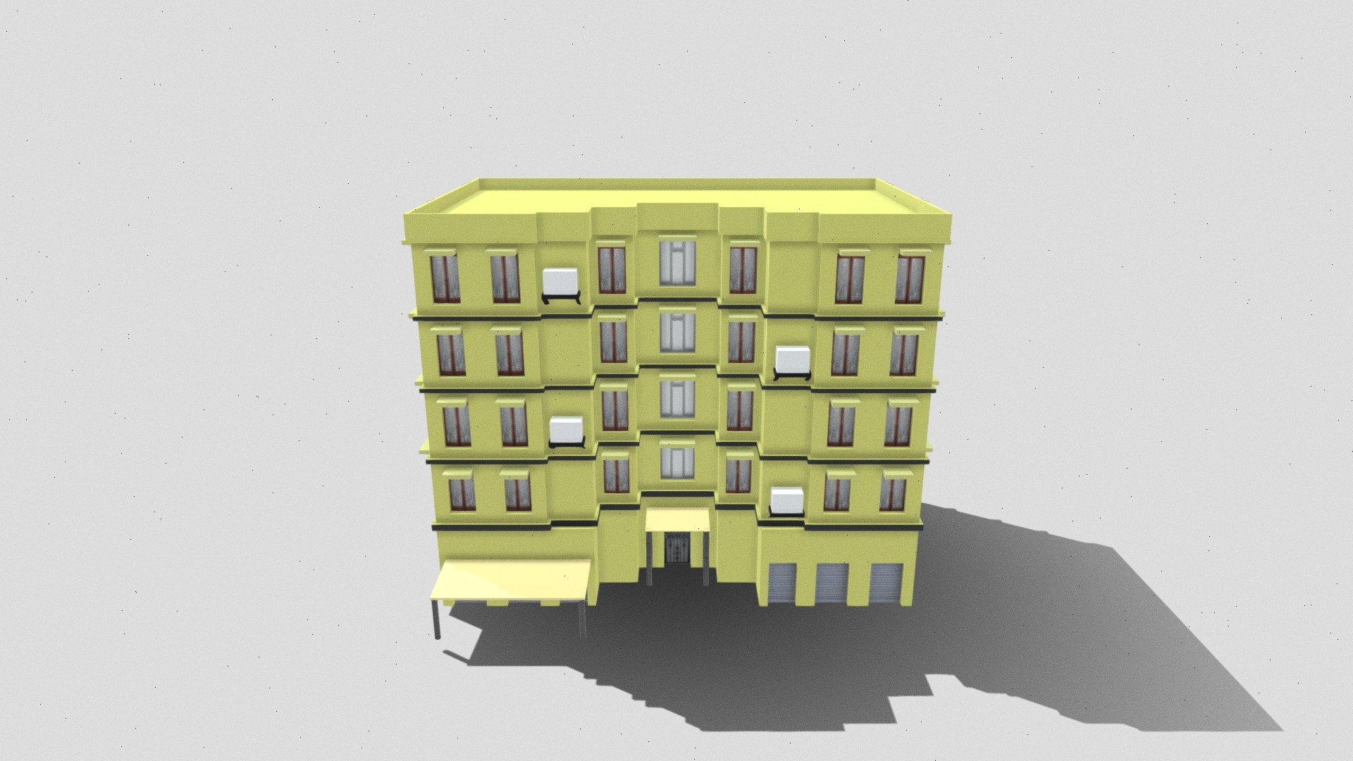 Cartoon Building - Download Free 3D model by renderlevel [bf2a918 ...