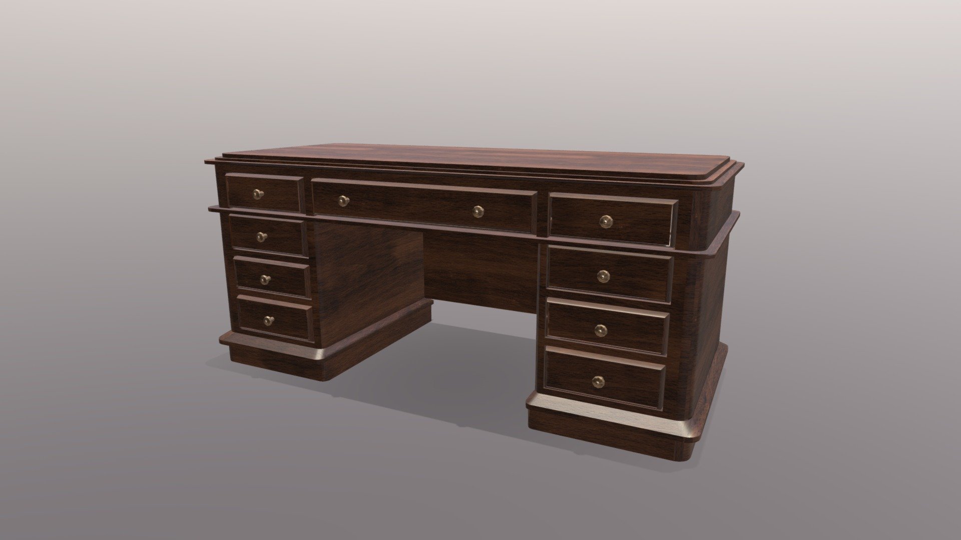 Vintage Office Table - Buy Royalty Free 3D model by mismeirart [bf2acfe ...