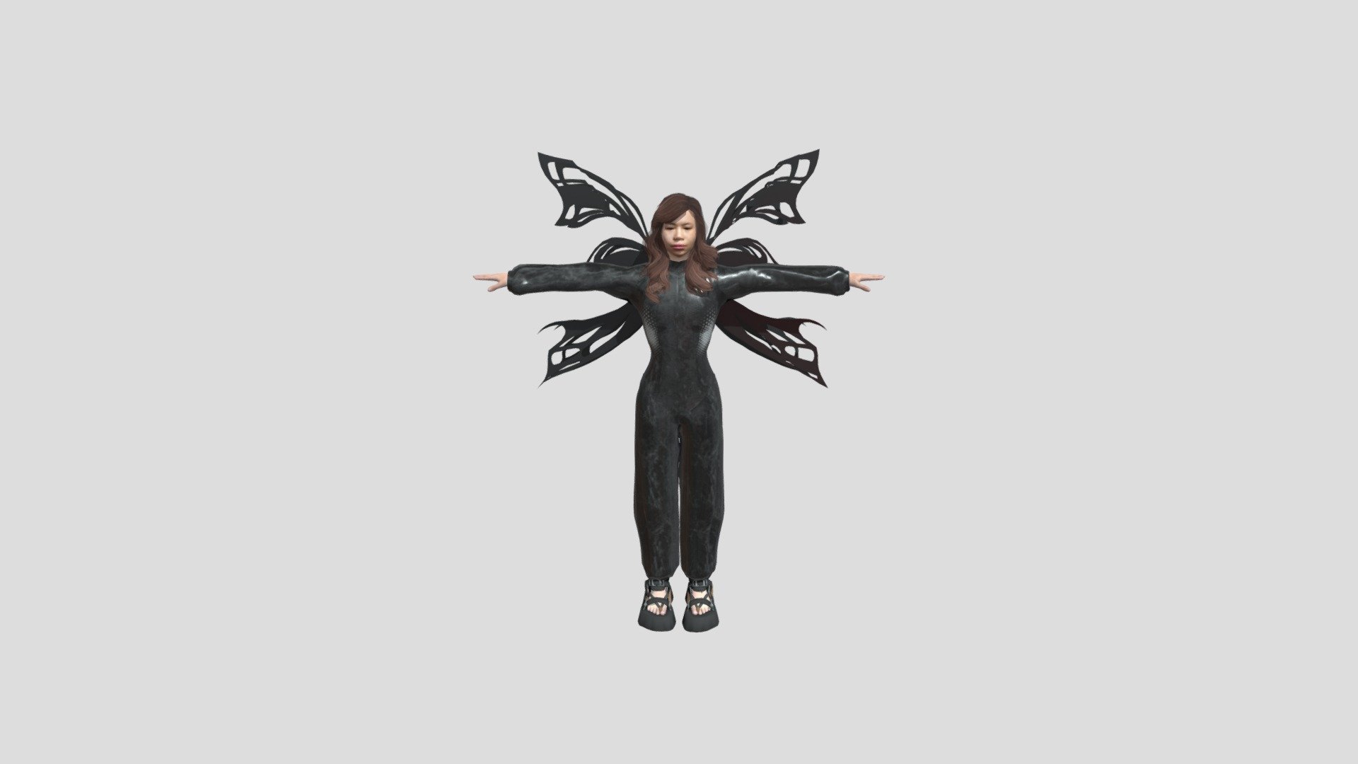 the butterfly girl - Download Free 3D model by ZhaoZhao (@Zhao_wei_hong ...
