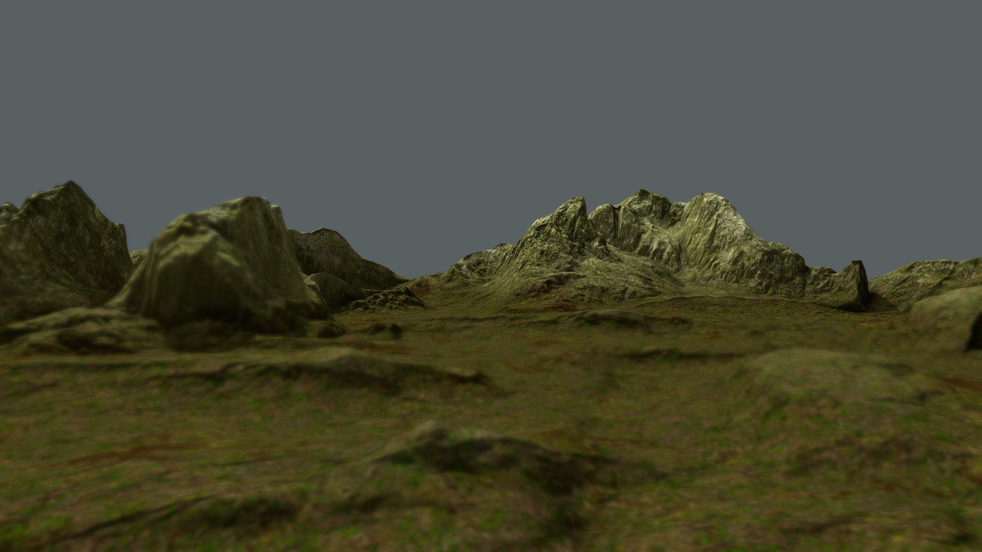 Mossy Rock Terrain - Buy Royalty Free 3D model by Radju [bf31b6b ...