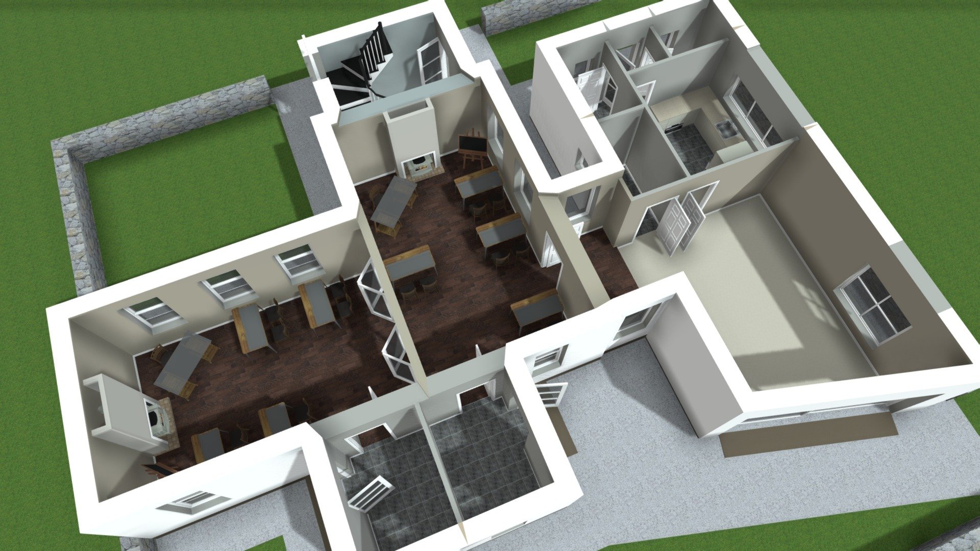 School House - Ground Floor Plan - 3D model by Virtual Teic (@dyb ...