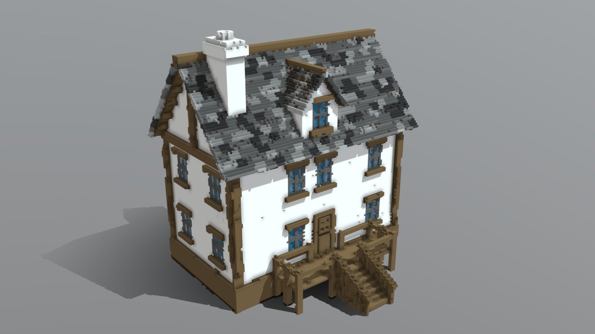 Voxel House 002 - Download Free 3D model by Giimann [bf3cbea] - Sketchfab