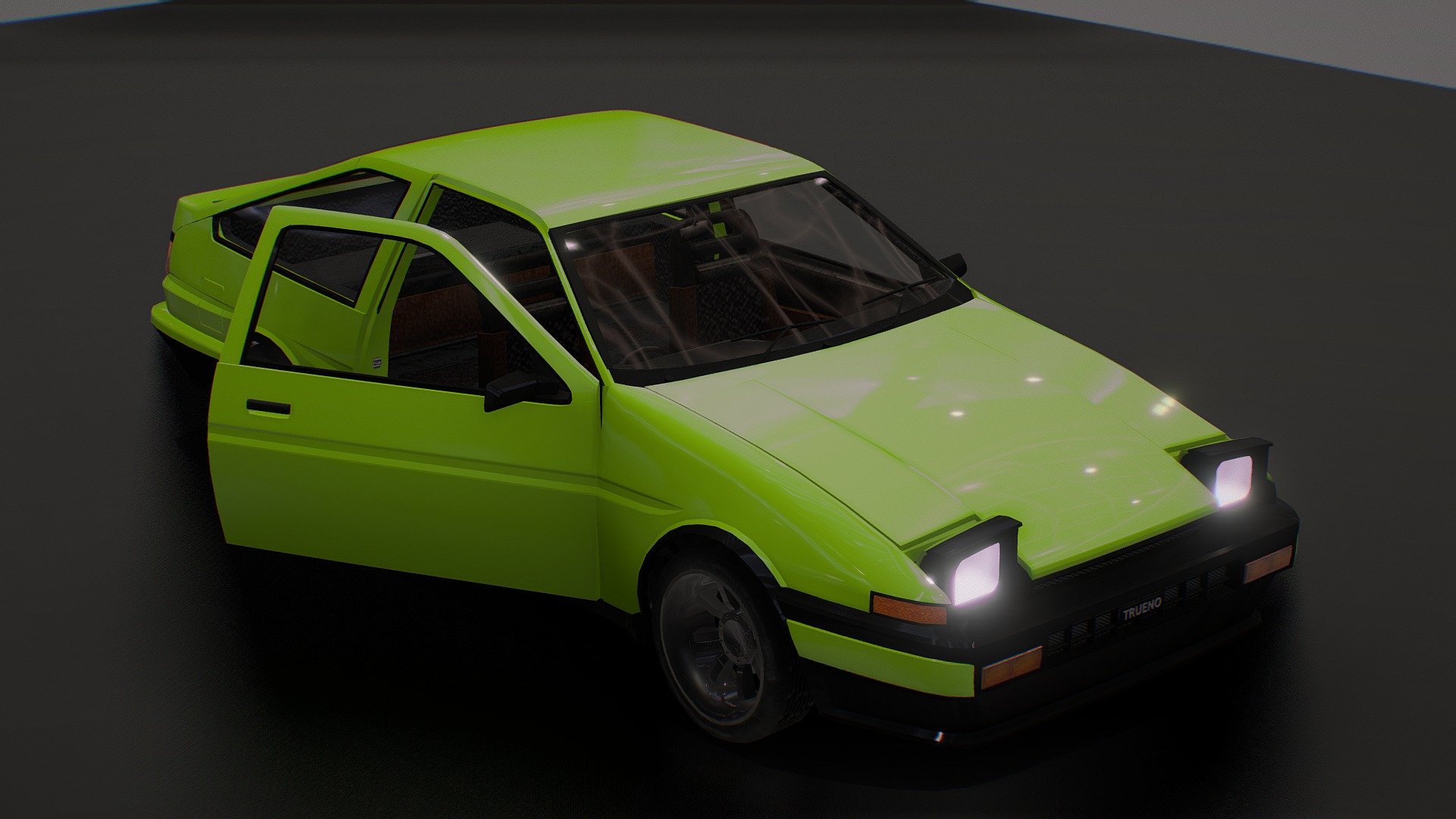 Toyota - AE 86 Mid Poly model - Download Free 3D model by likidtt ...