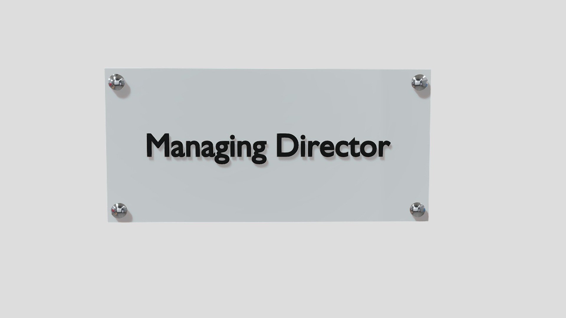 Manager Director Door Plate - Download Free 3D model by Bulent Baslar ...