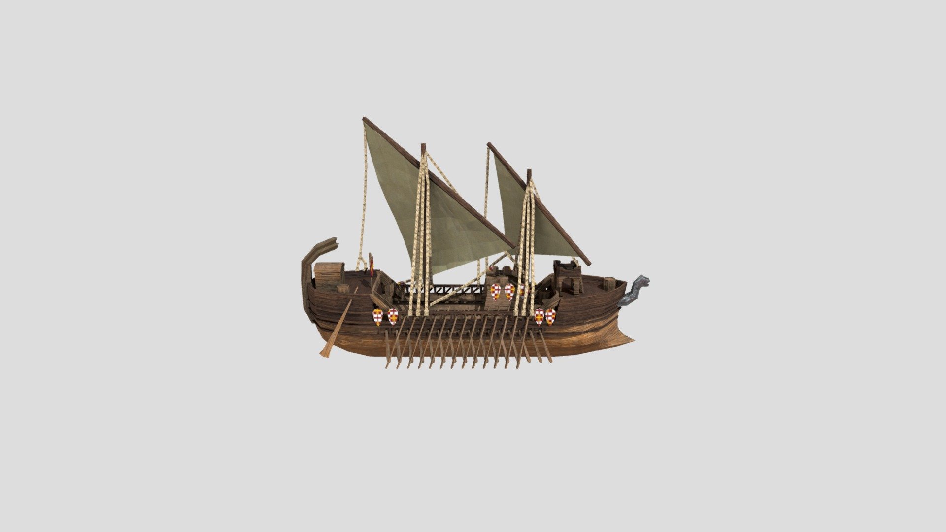 Dromon_medieval_ship - Download Free 3D model by HiQ3D [bf43646 ...