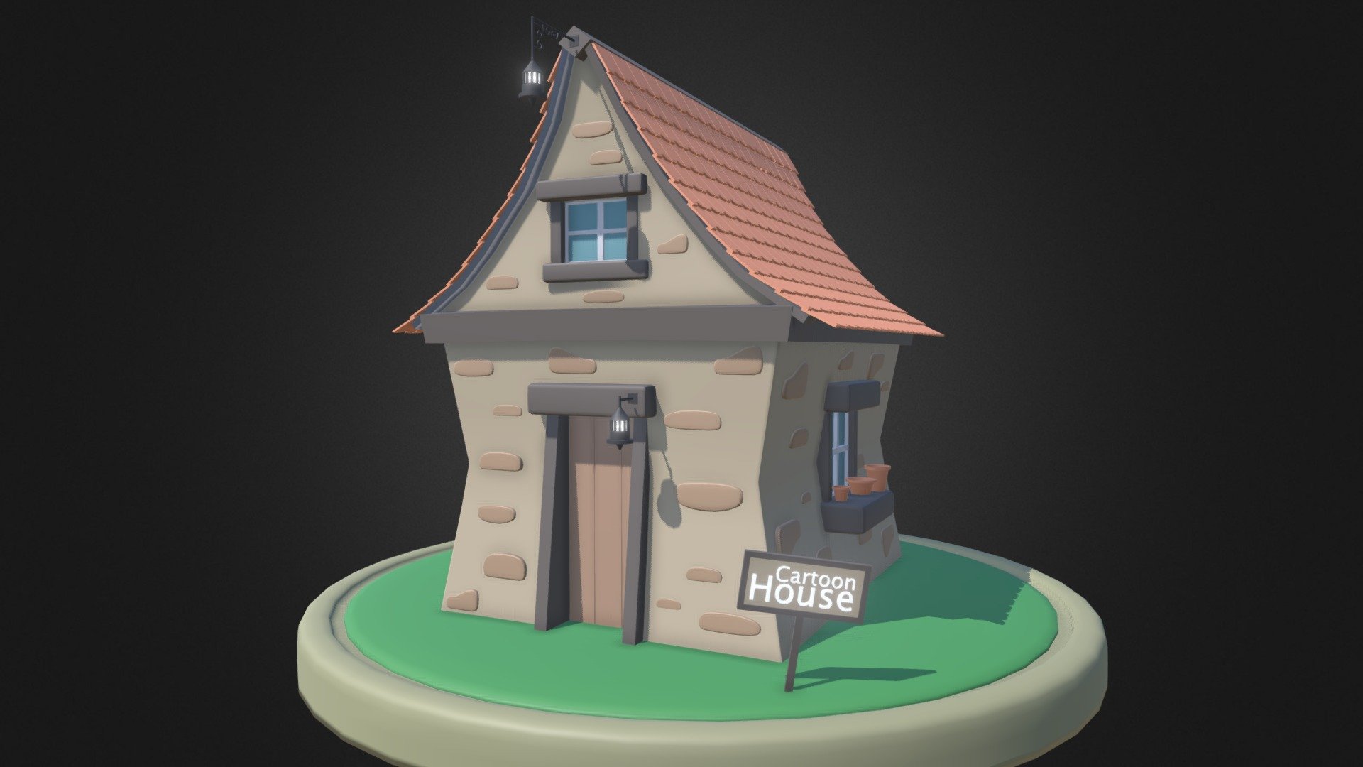 Cartoon House - 3D model by jpnavarro [bf439ba] - Sketchfab