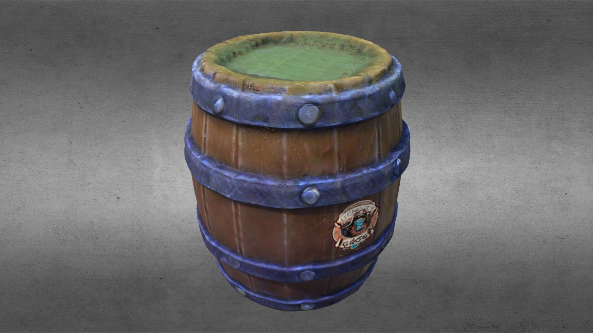 barrel of grog (monkey island) - Download Free 3D model by vicente ...