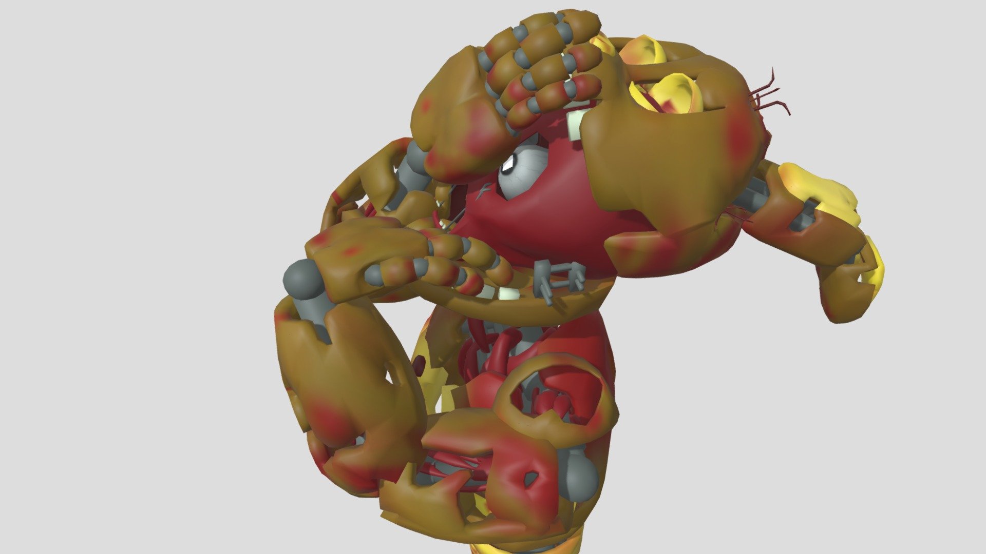 Springtrap_taking_his_mask_off (1) - Download Free 3D model by ...