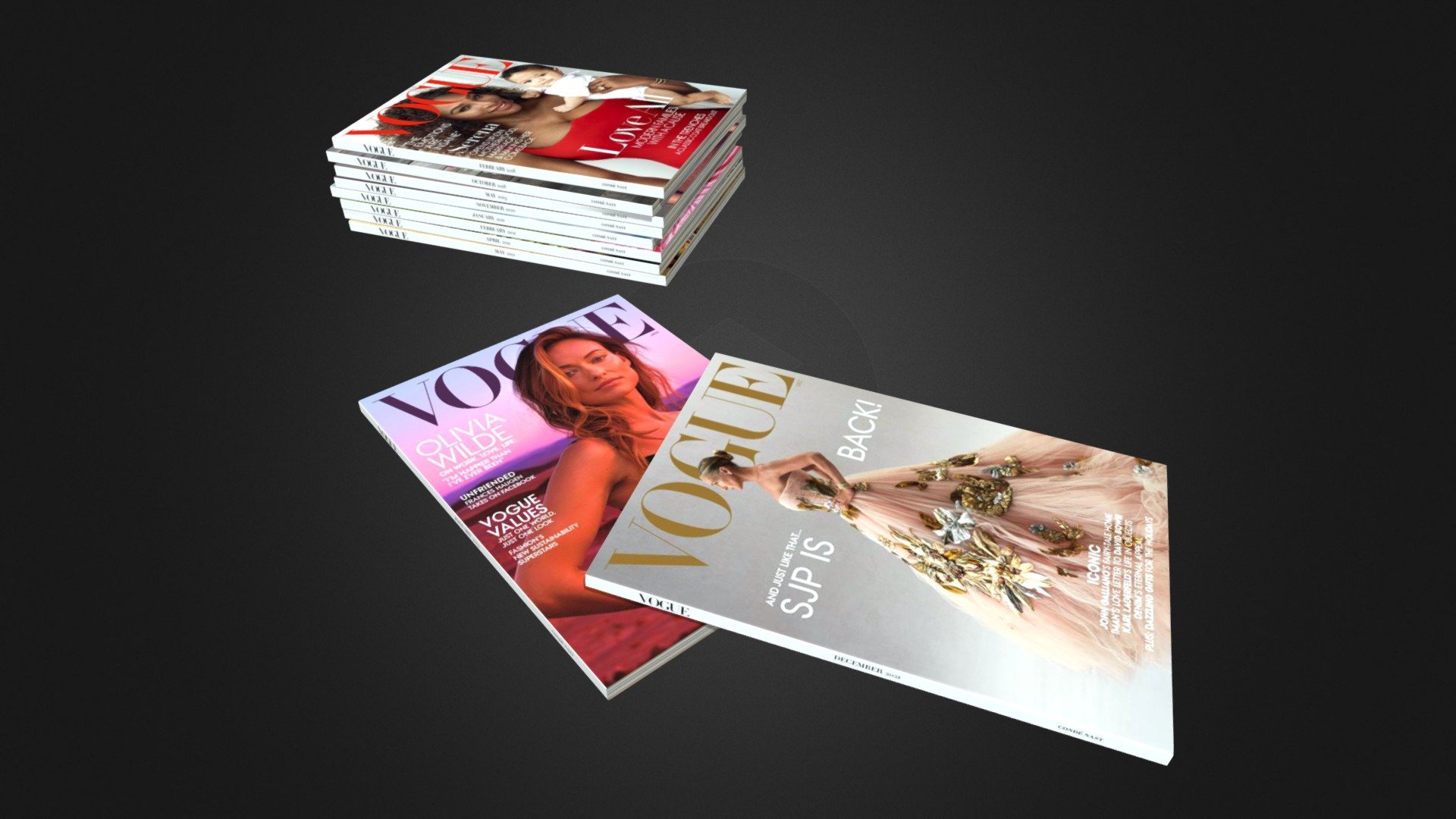 VOGUE Magazines - Download Free 3D model by mfb64 [bf47eea] - Sketchfab