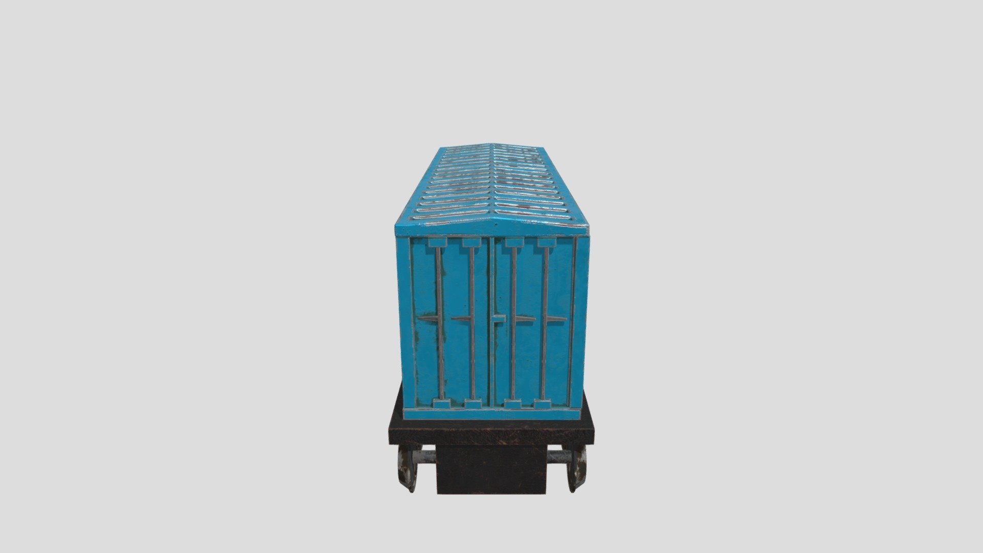 Blue Cargo Train Asset - 3D model by tiffdaviesart [bf49e64] - Sketchfab