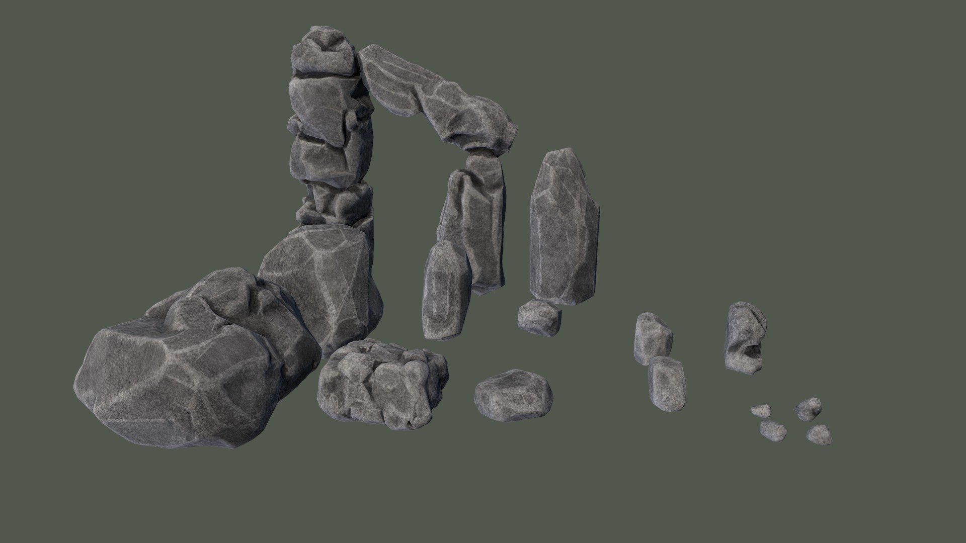 Modular Rock Pack - 3D model by HenryBoadle [bf4a05b] - Sketchfab