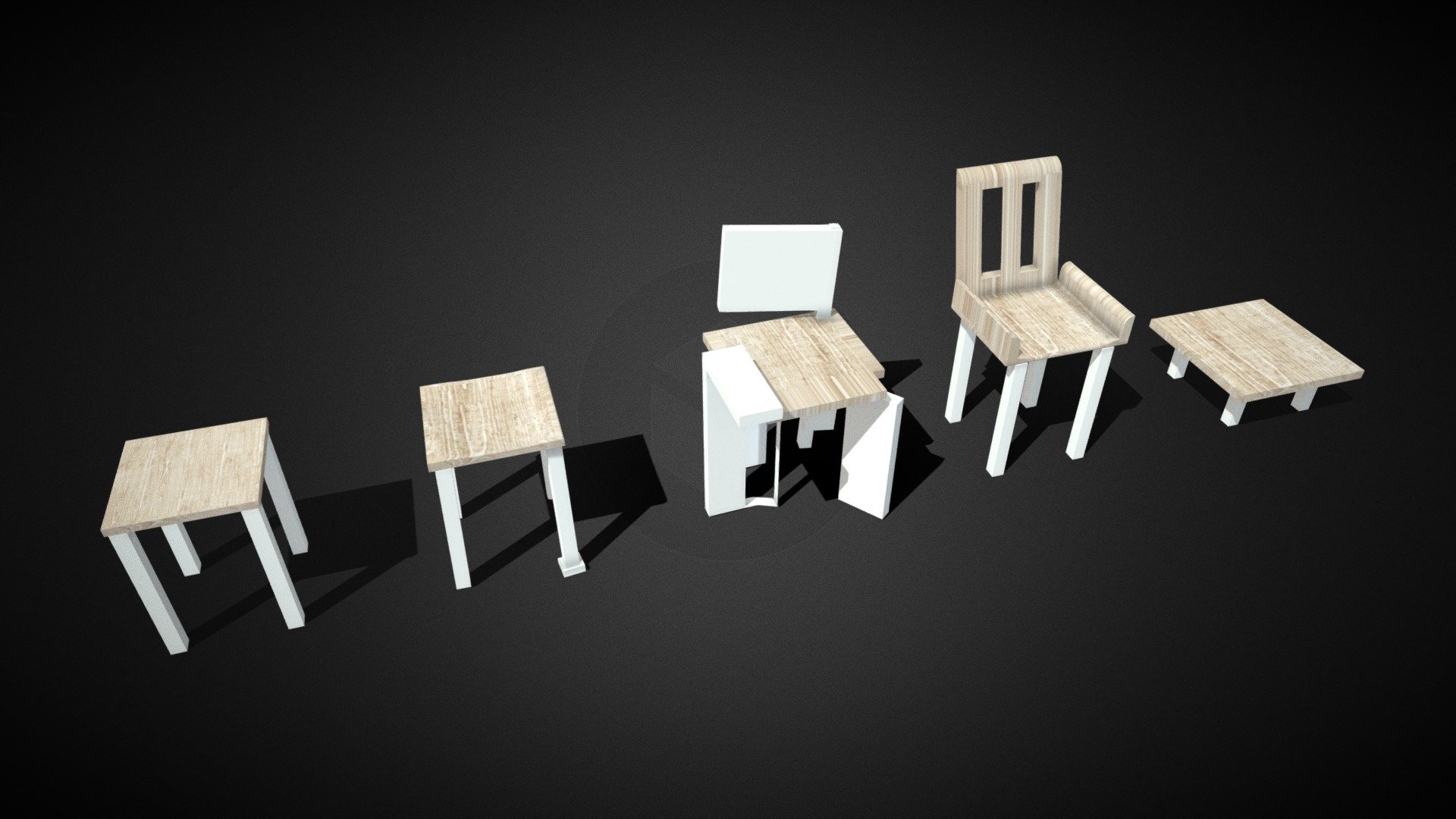 Taburetka S - Download Free 3D model by blinnic [bf4a6b9] - Sketchfab