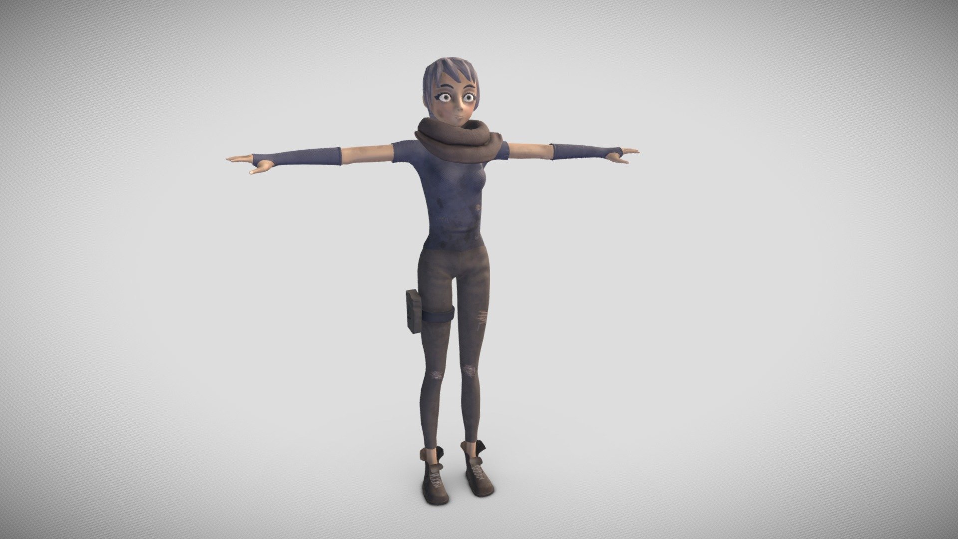 Stylized Female Game Character Apocalyptic - Download Free 3D model by ...