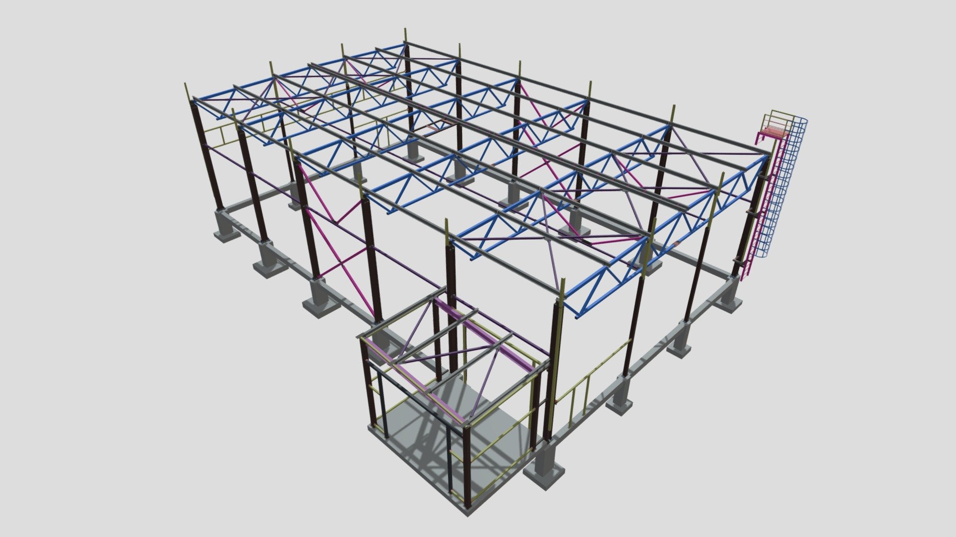 Production and warehouse complex - Download Free 3D model by ...