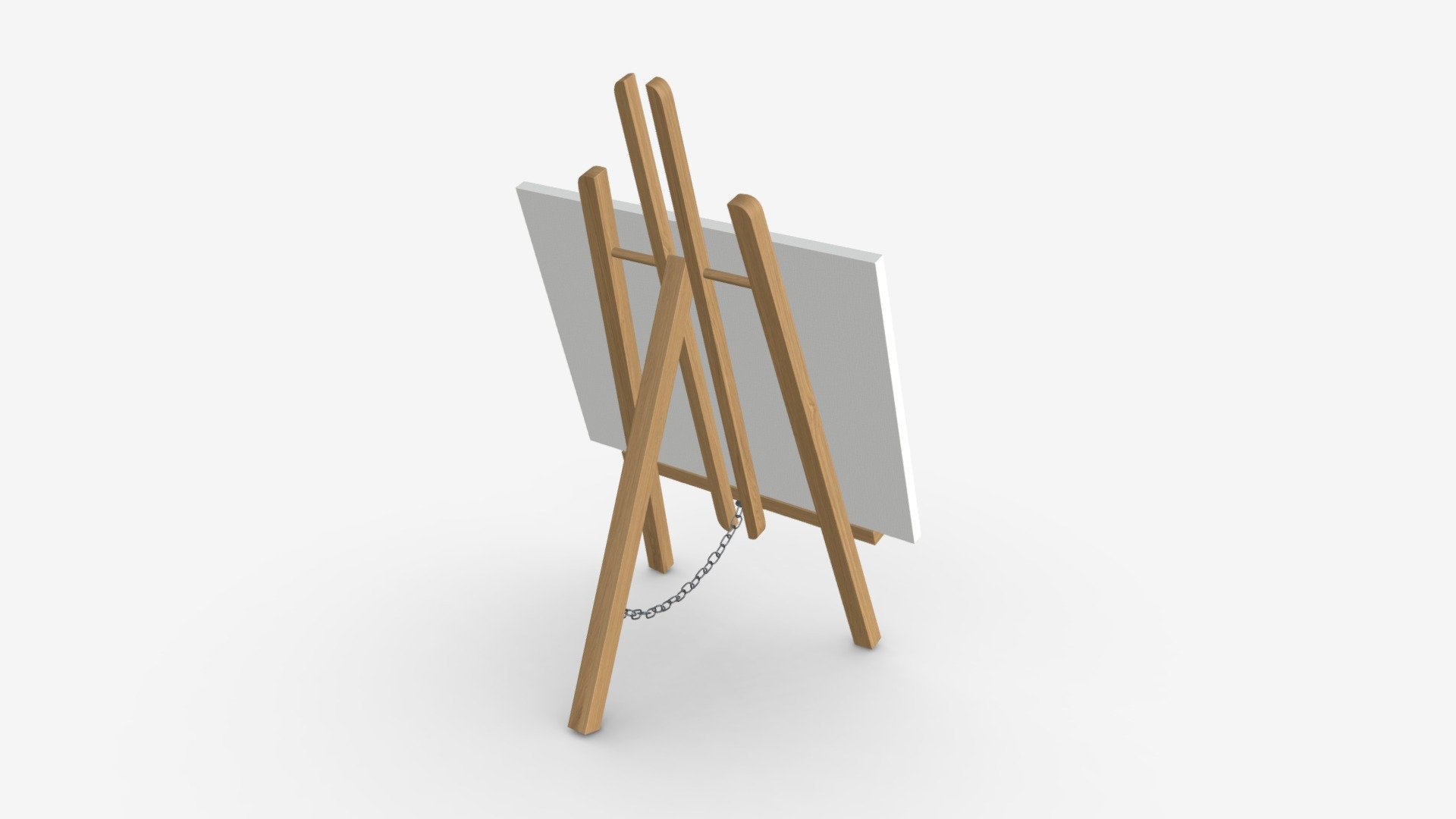 Wooden easel with painting 02 - Buy Royalty Free 3D model by HQ3DMOD ...