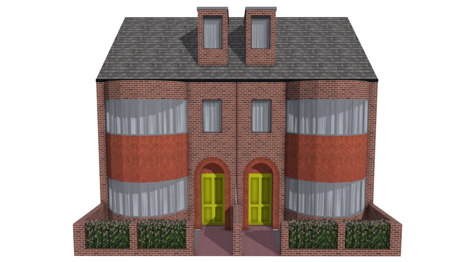 terraced house model - 3D model by Capita Place (@capitaplace) [bf51f3d ...