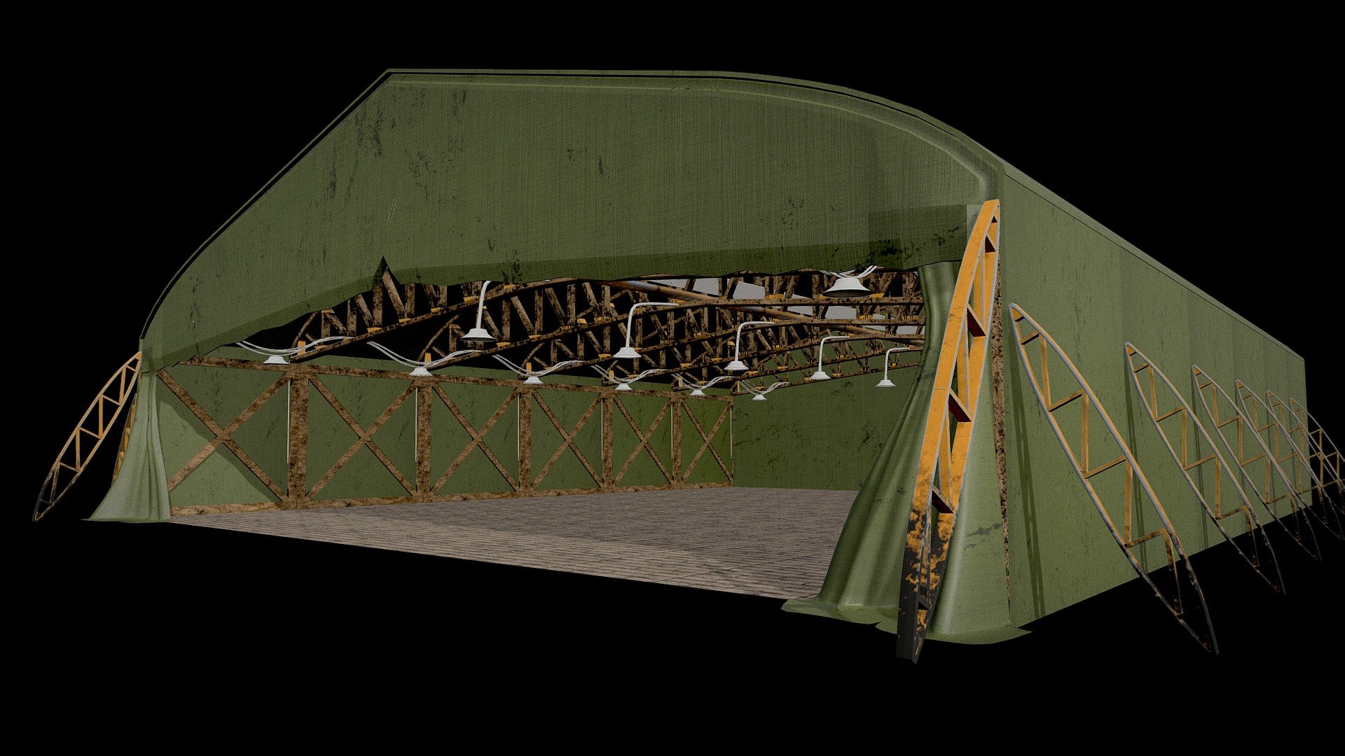 modular Hangar - 3D model by TomasLA [bf596b5] - Sketchfab