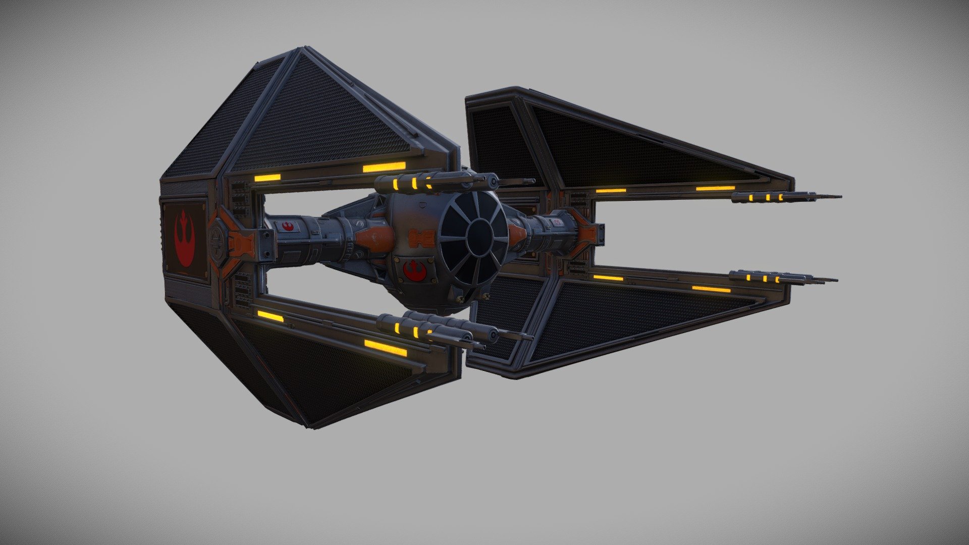 Rebellion Modified Tie Interceptor - 3D model by Adrian Jones ...