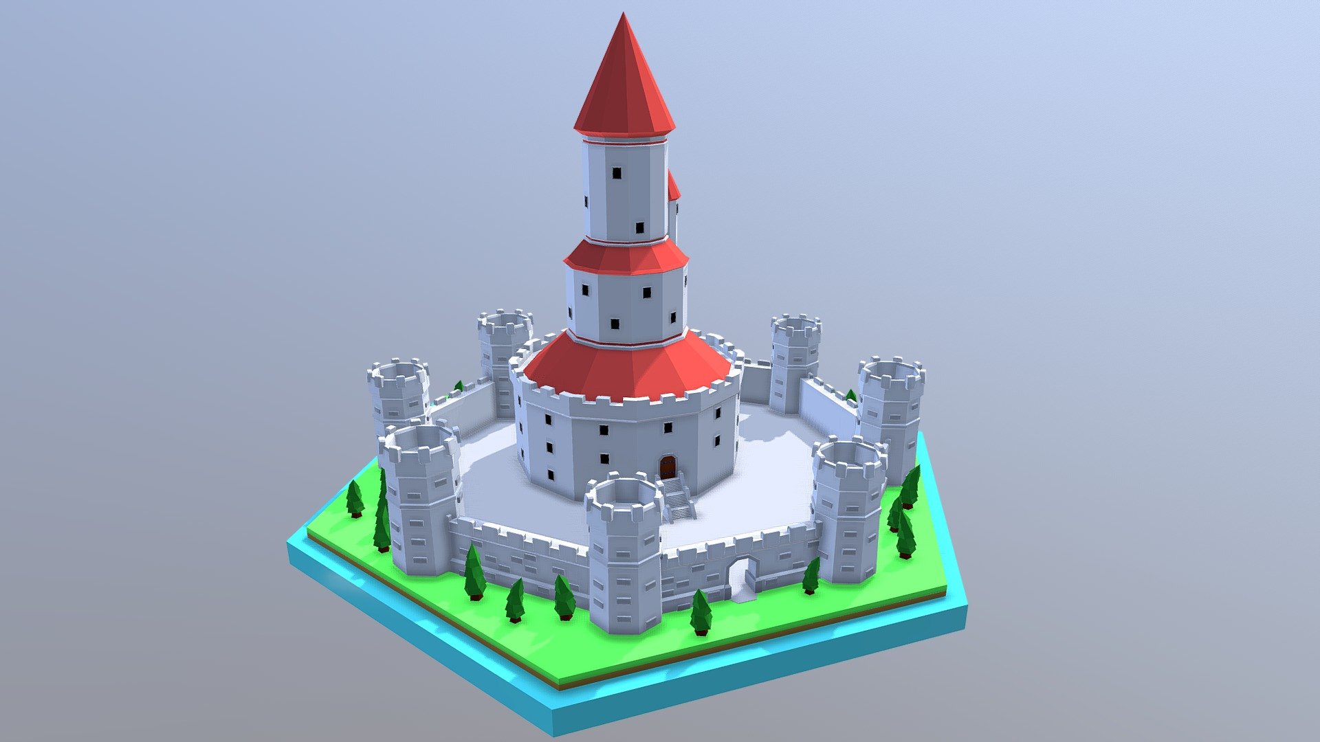 Castle Tile - 3D model by BConnolly [bf61578] - Sketchfab
