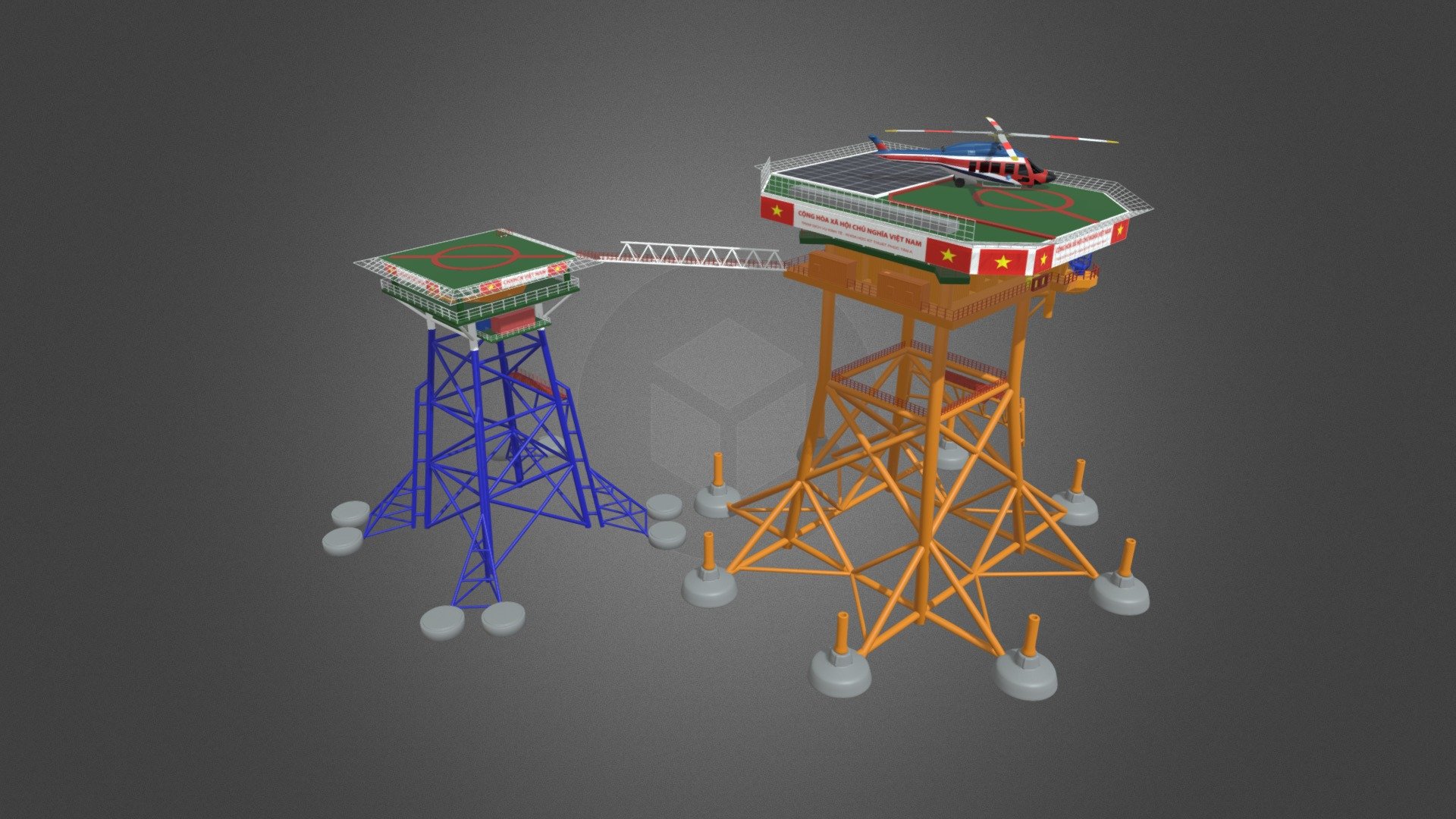 Mô hình tổ hợp giàn DK1 - 3D model by Di sản văn hóa Việt Nam (@dd ...