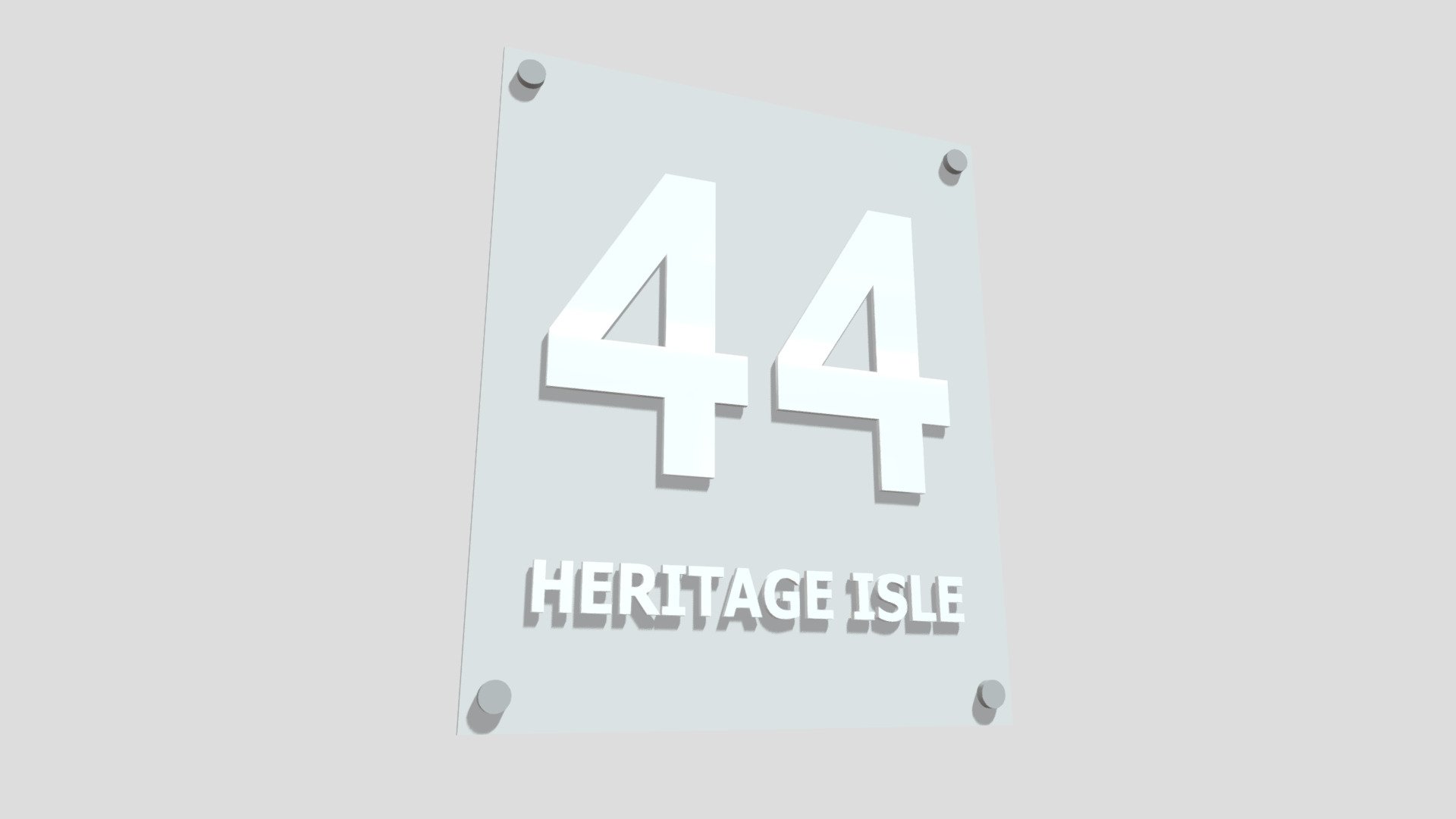 House Number 44 v2 - 3D model by Can West Legacy Inc. (@canwest ...
