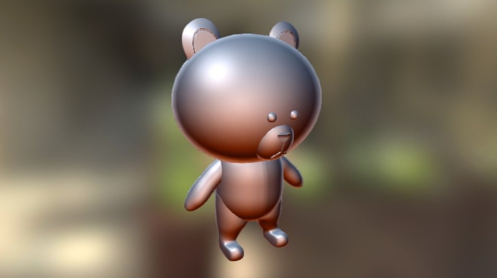 Line Bear - 3D model by win [bf6e7d8] - Sketchfab