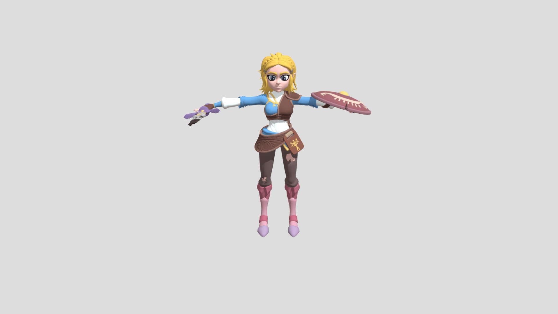 Zelda TPose - 3D model by Rodoesart3D (@rodrigo.fonseca.mendes ...