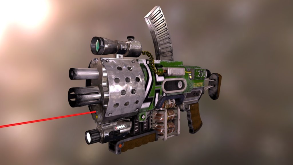 Gun Rocker LOW2 - 3D model by Diego (@diegomonllau) [bf6f504] - Sketchfab