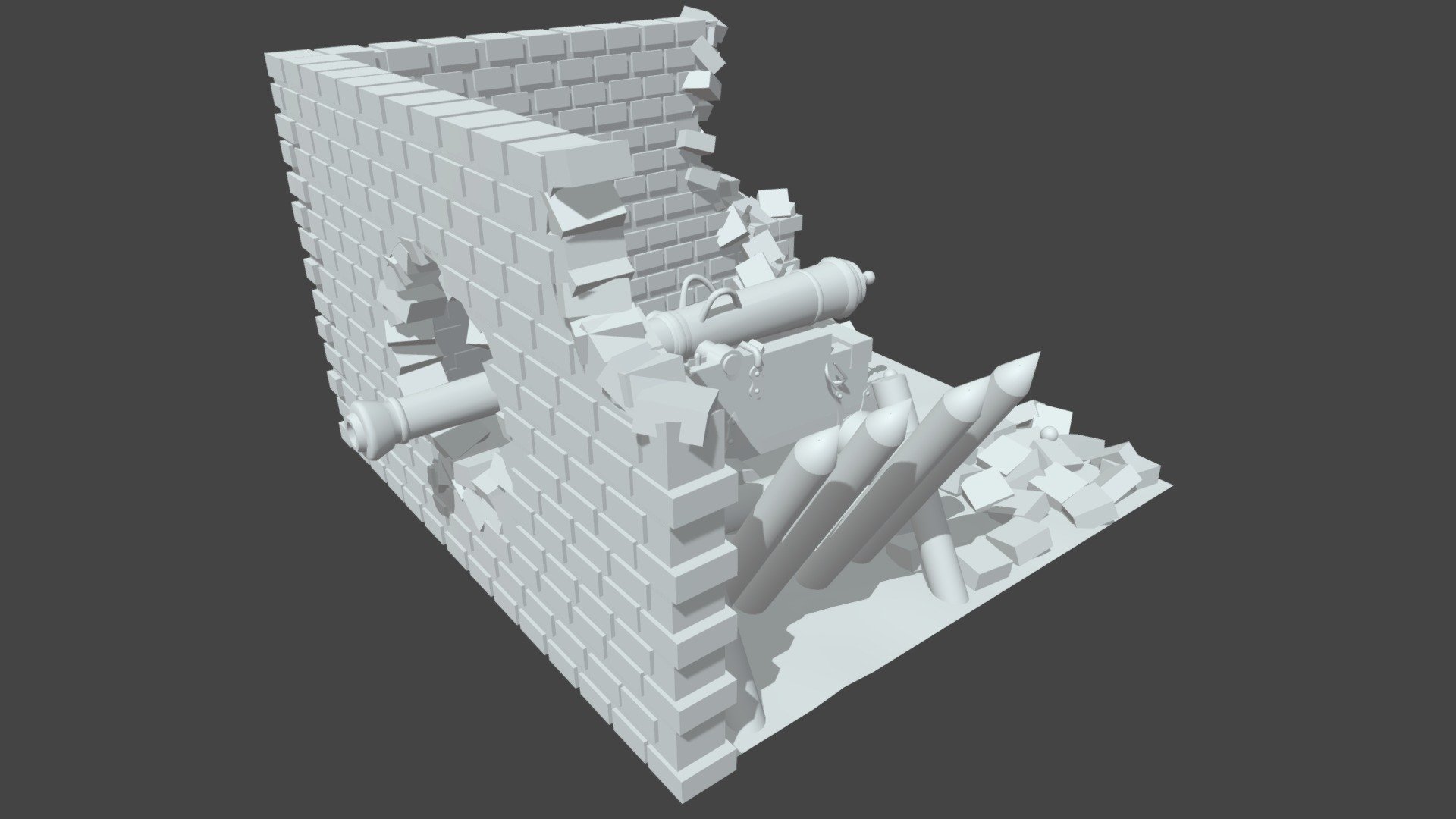 Low Poly Cannon With Enviro V2 - Download Free 3D model by Diamondblade ...