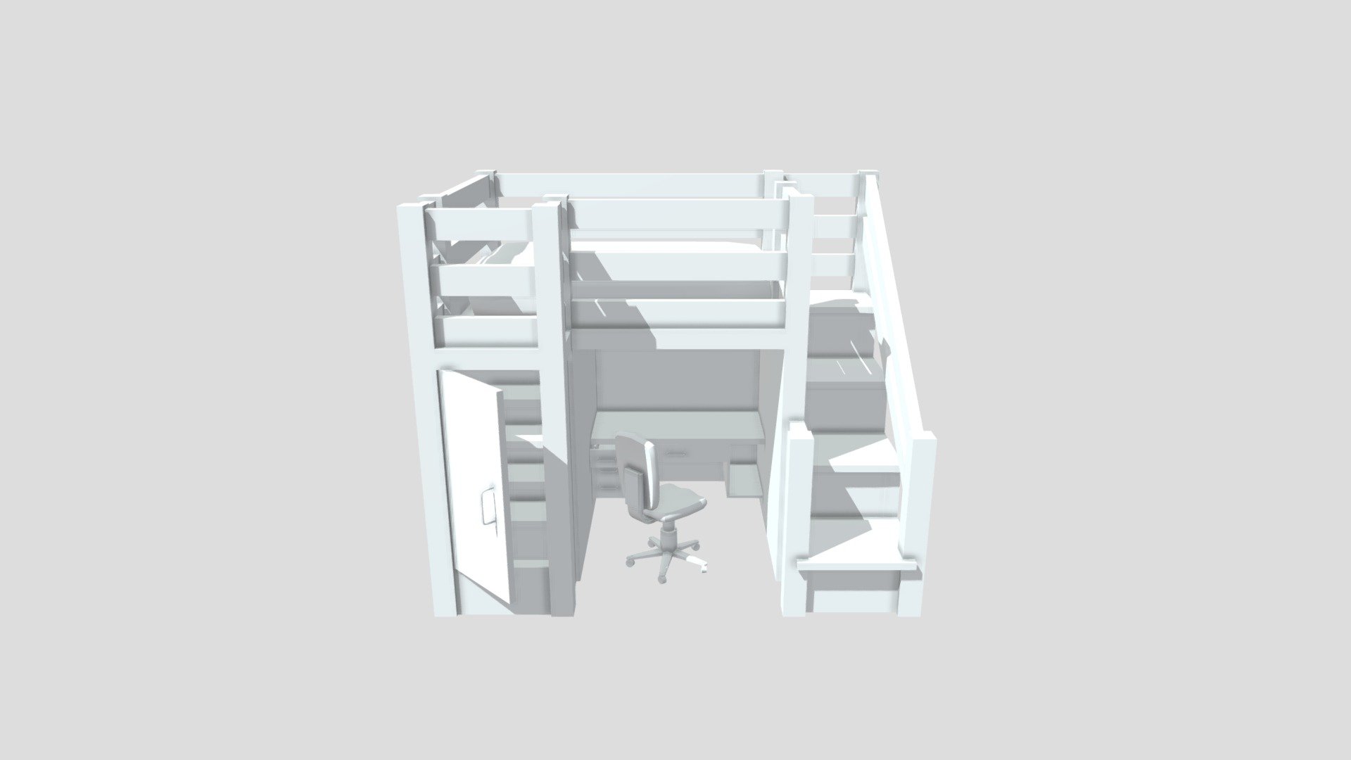 Bunk Bed Loft - Download Free 3D model by JiminyJustin [bf71e4f ...
