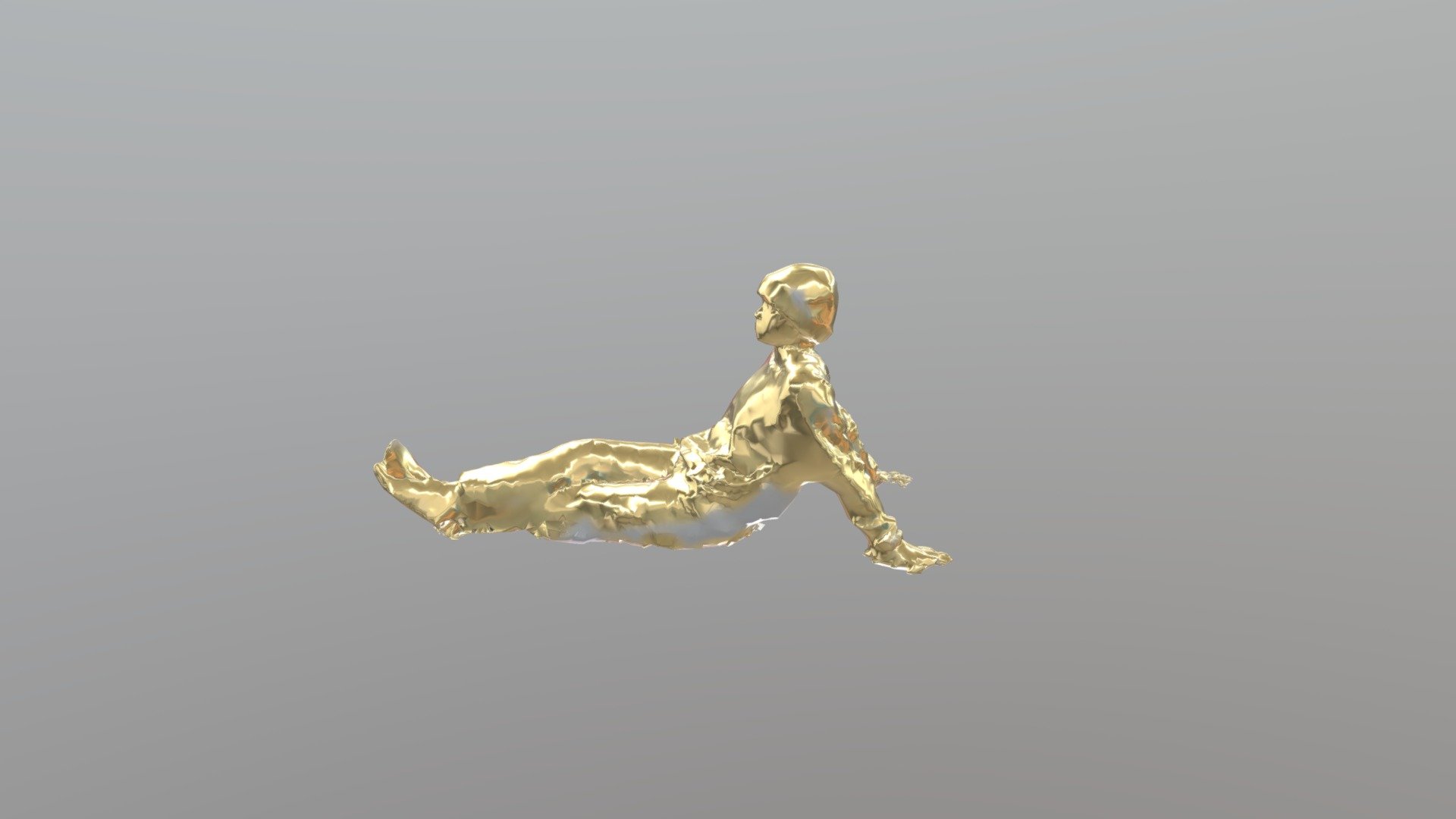 Gold Seated figure - Download Free 3D model by Collaboration, Arts ...