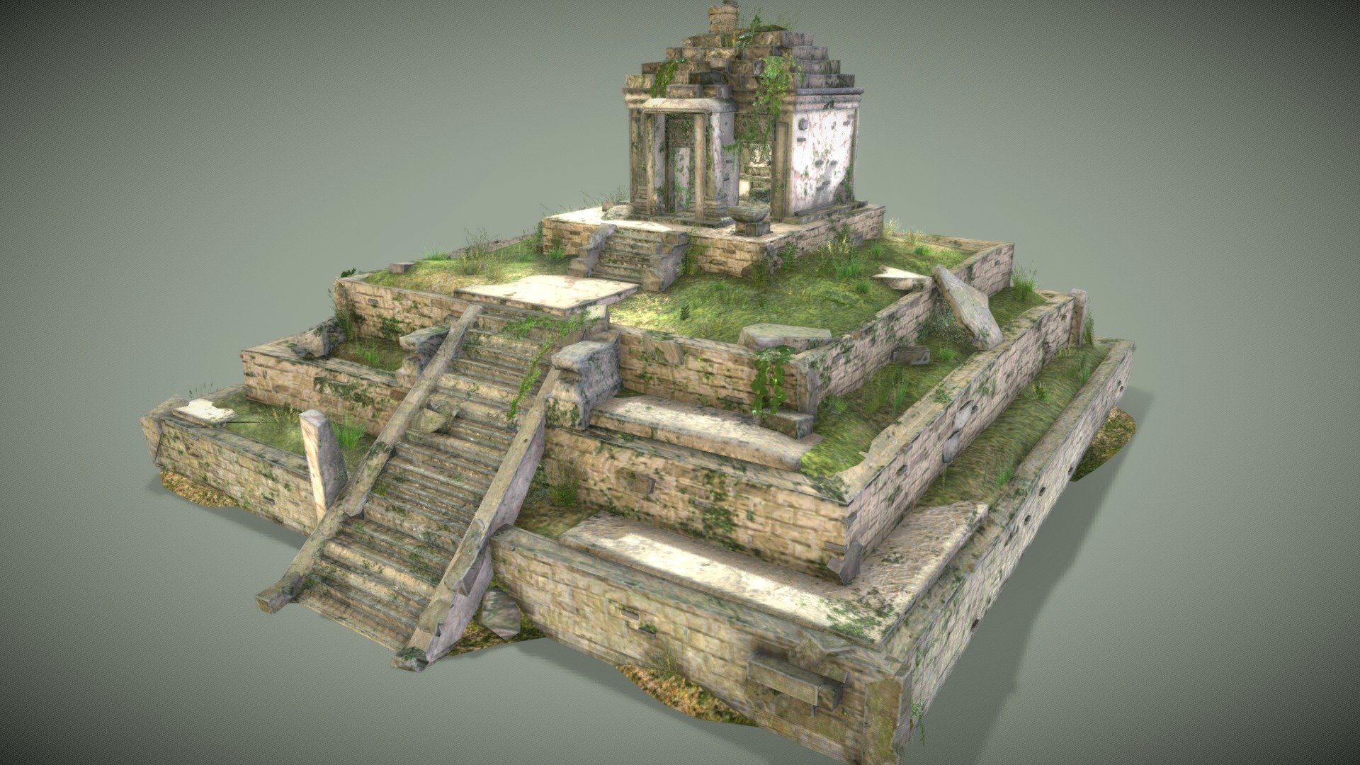 Aztec Maya Inca Tikal Pyramid Temple 3D Model By Zelad zelad3d 
