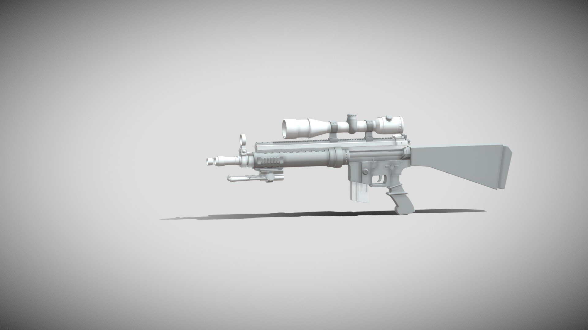 3rd Person View MK12 - High Poly Gun - Download Free 3D model by ...