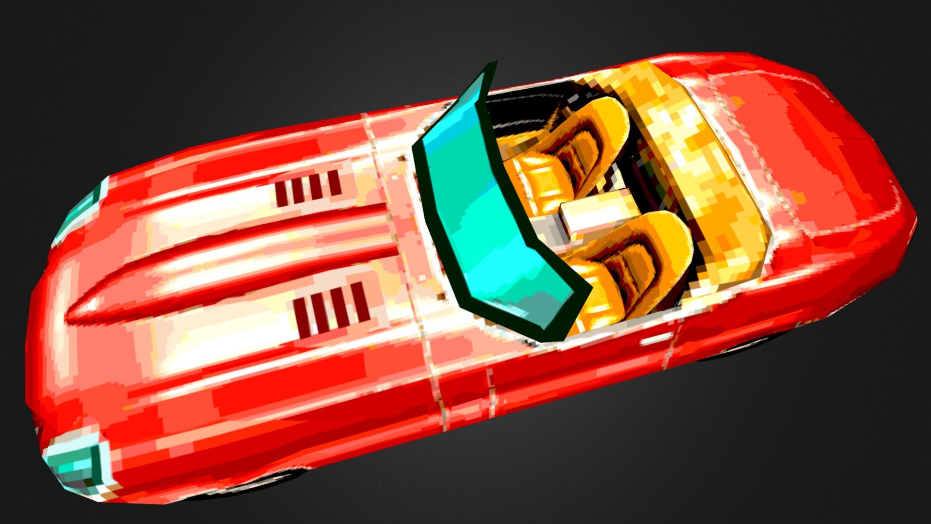 Jaguar E-Type 1962 (Pixelart lowpoly) - 3D model by the Georgeous ...