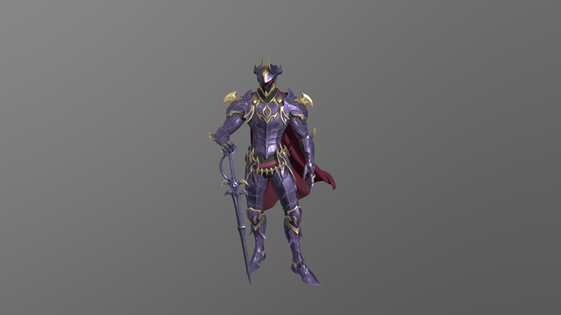 Purple Knight Model - 3D model by ChasesDesigns [bf8264c] - Sketchfab