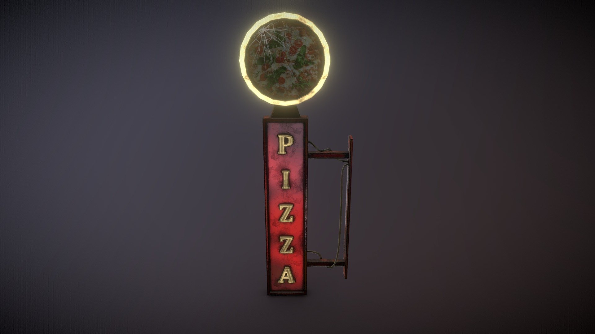 Pizza shop sign - Download Free 3D model by N01nput [bf87803] - Sketchfab
